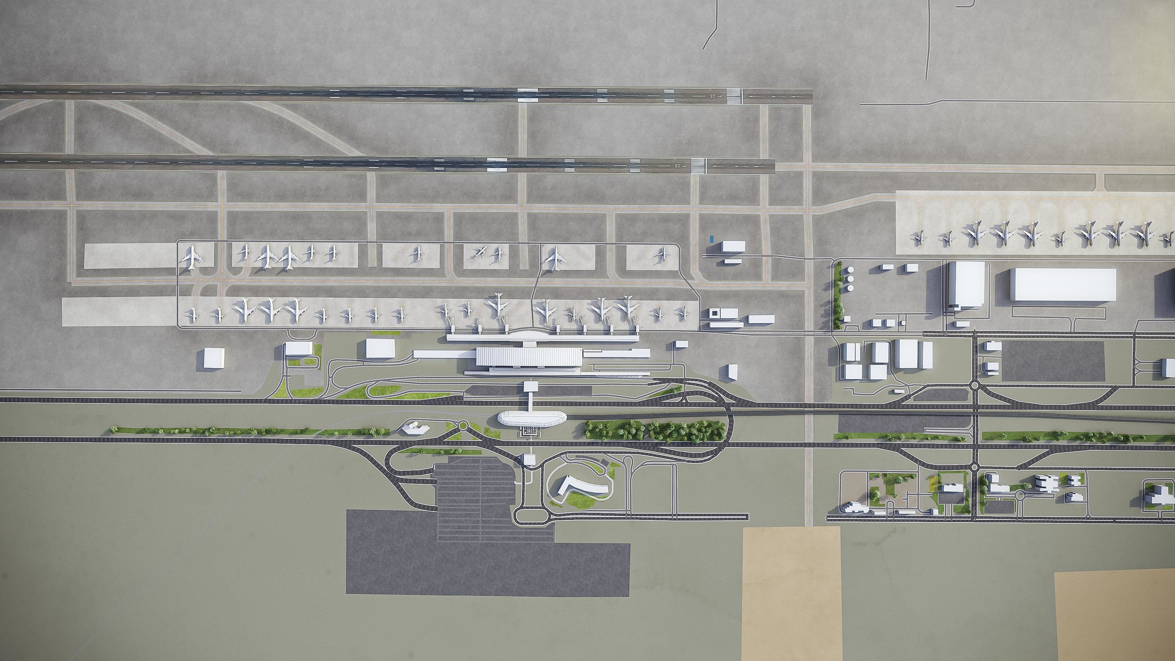 3D model Tehran - Imam Khomeini Airport - IKA VR / AR / low-poly | CGTrader