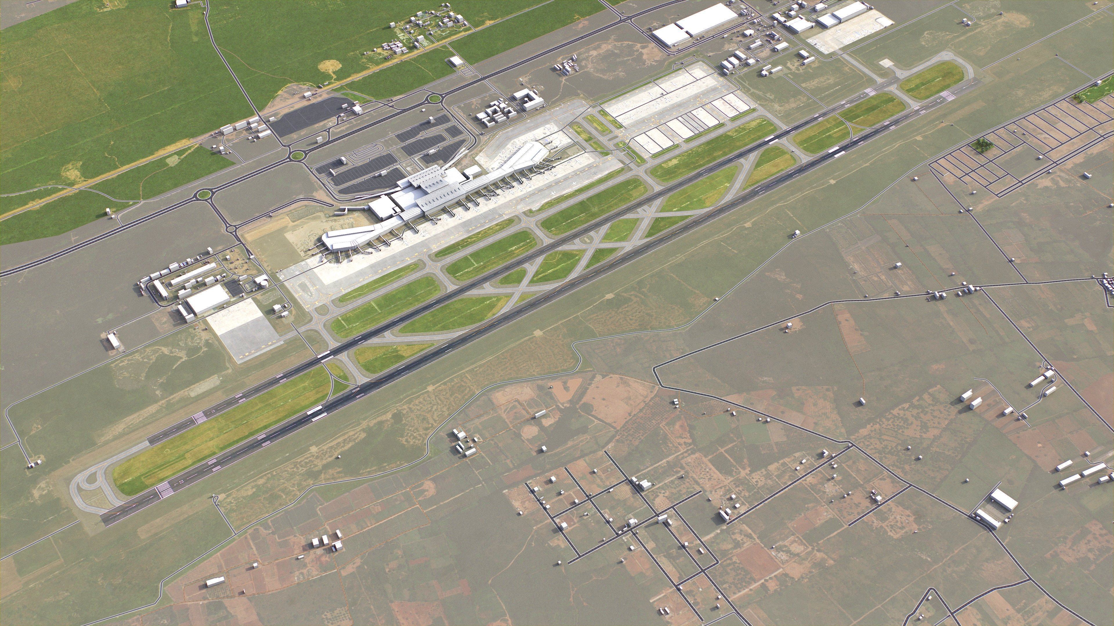 3D model Hyderabad - Rajiv Gandhi Airport - HYD VR / AR / low-poly ...