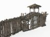 Asian ancient architecture checkpoint defense gate 3D model | CGTrader