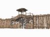 Asian ancient architecture checkpoint defense gate 3D model | CGTrader