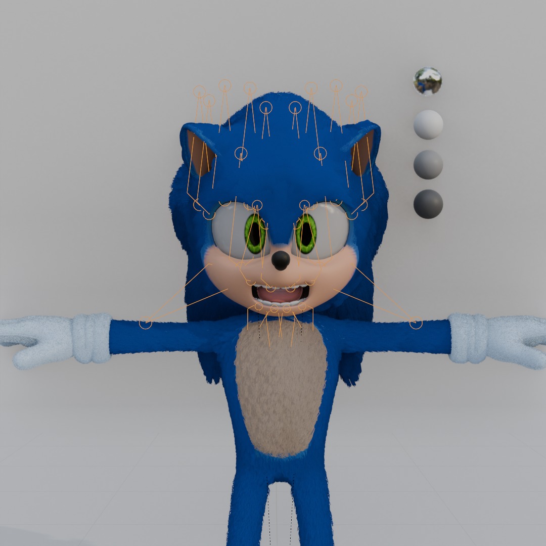 Sonic the Hedgehog movie 3D model 3D model rigged | CGTrader