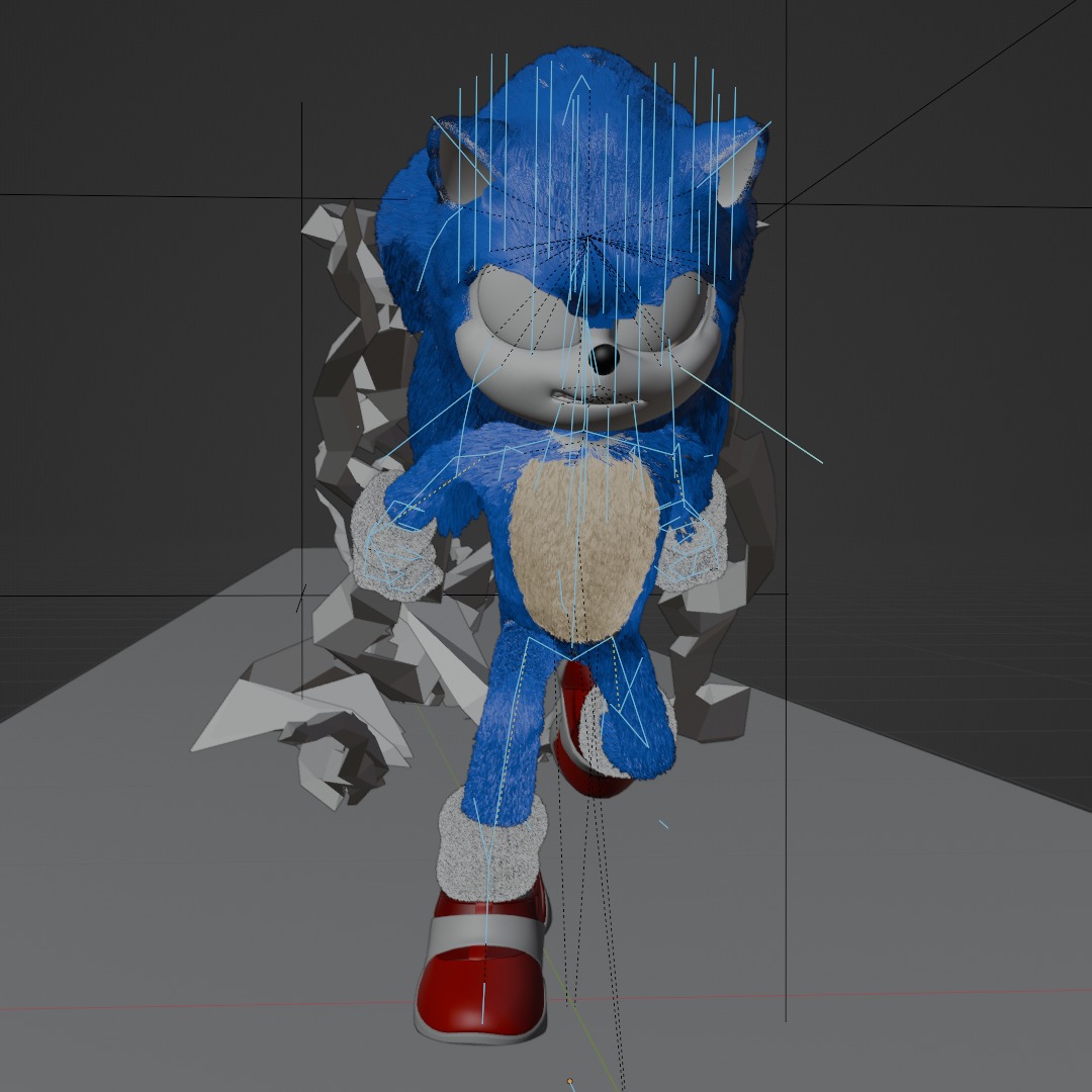 Sonic the Hedgehog movie 3D model 3D model rigged | CGTrader