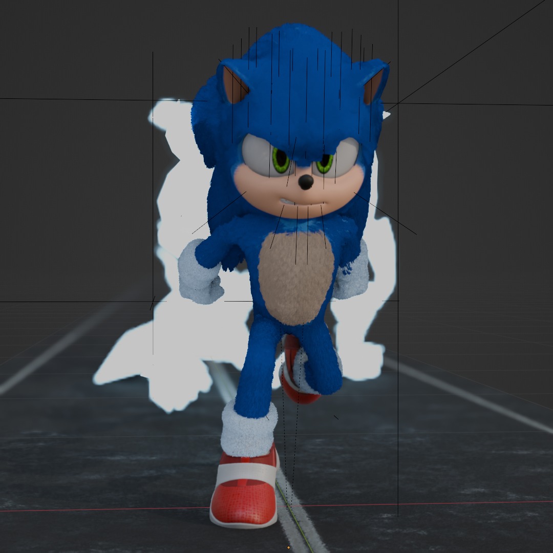 Sonic the Hedgehog movie 3D model 3D model rigged | CGTrader