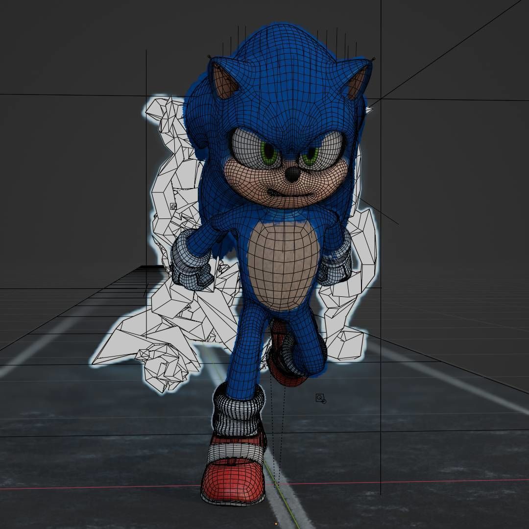 Sonic the Hedgehog movie 3D model 3D model rigged | CGTrader