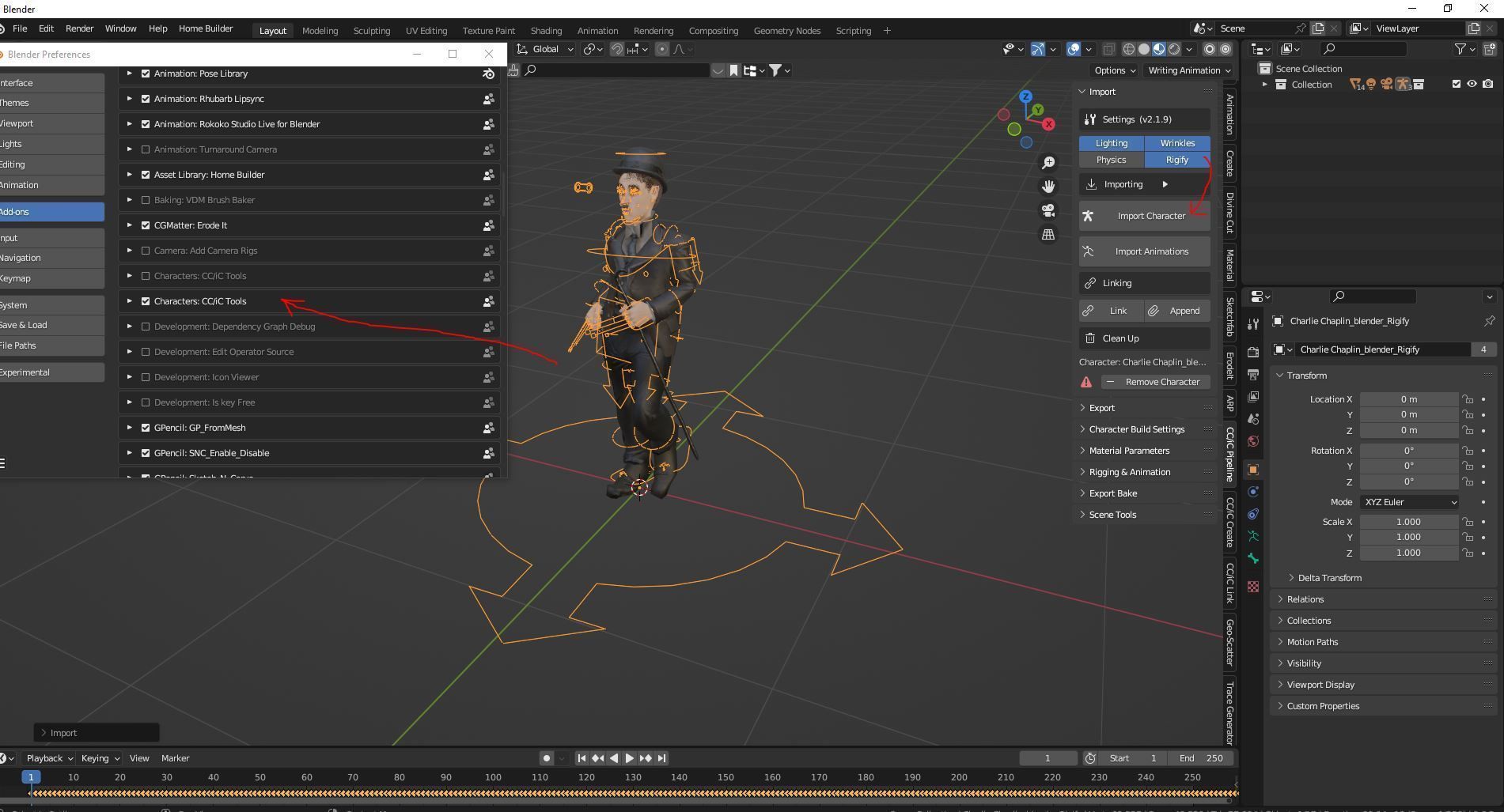 Charlie Chaplin High quality character full Rigged and Animated 3D ...