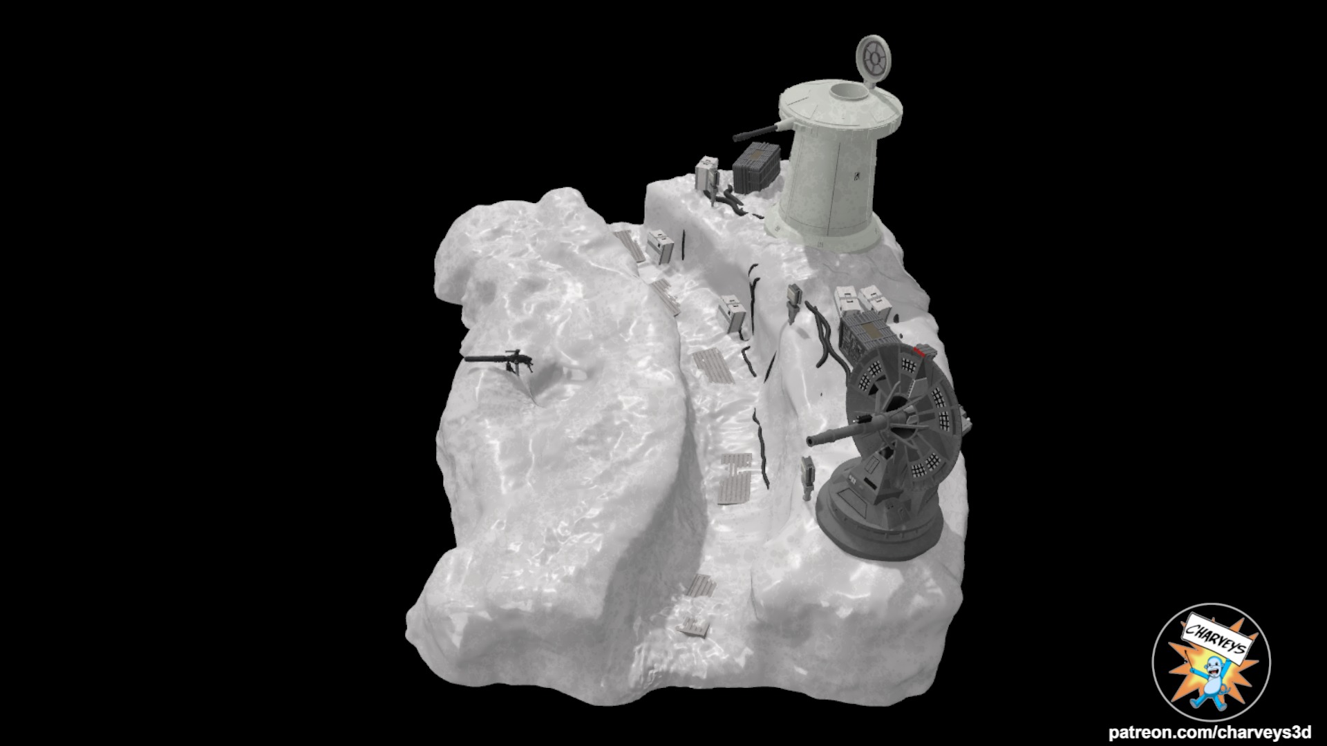 Star Wars Hoth Battle Trench Diorama for action figures 3D model 3D ...