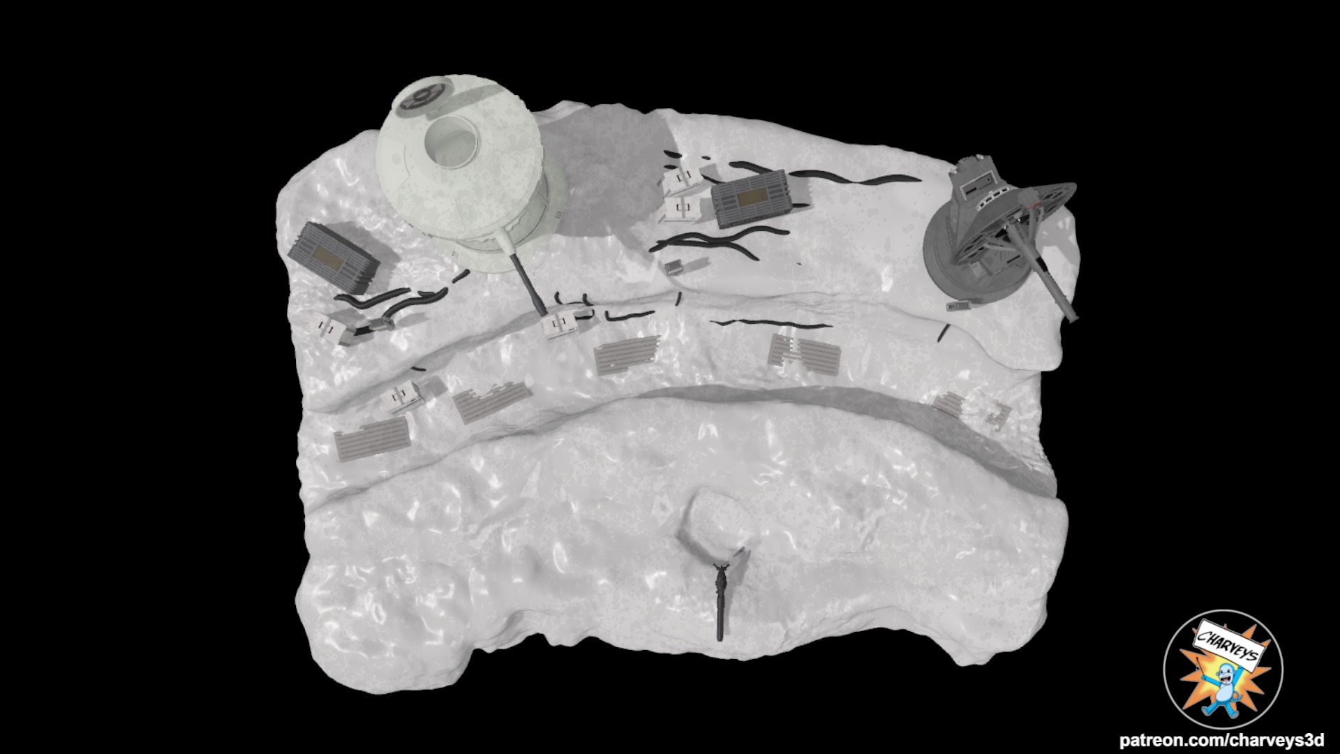 Star Wars Hoth Battle Trench Diorama for action figures 3D model 3D ...