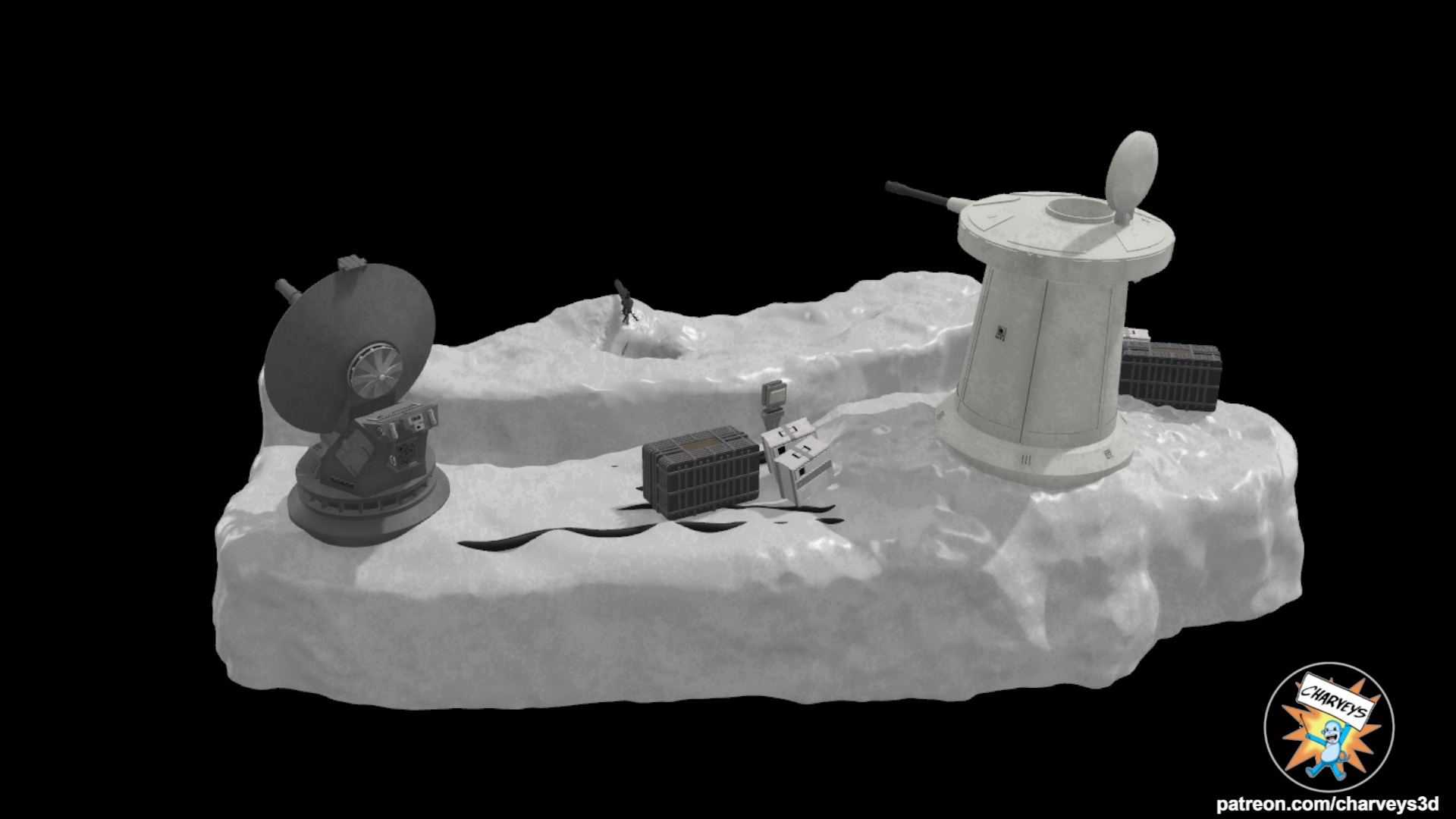 Star Wars Hoth Battle Trench Diorama for action figures 3D model 3D ...