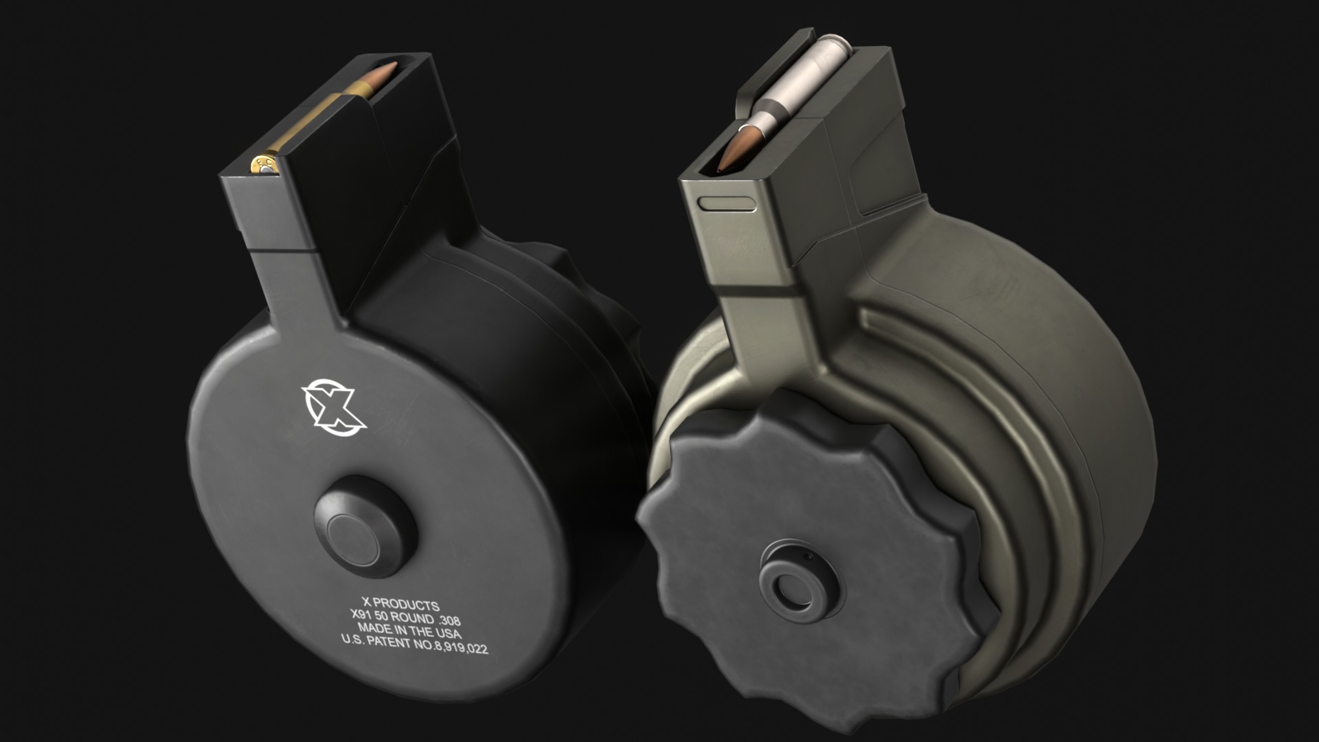 3D model X-Products 50 rounds Drum Magazine HK G3-HK91-HK51 - Game ...