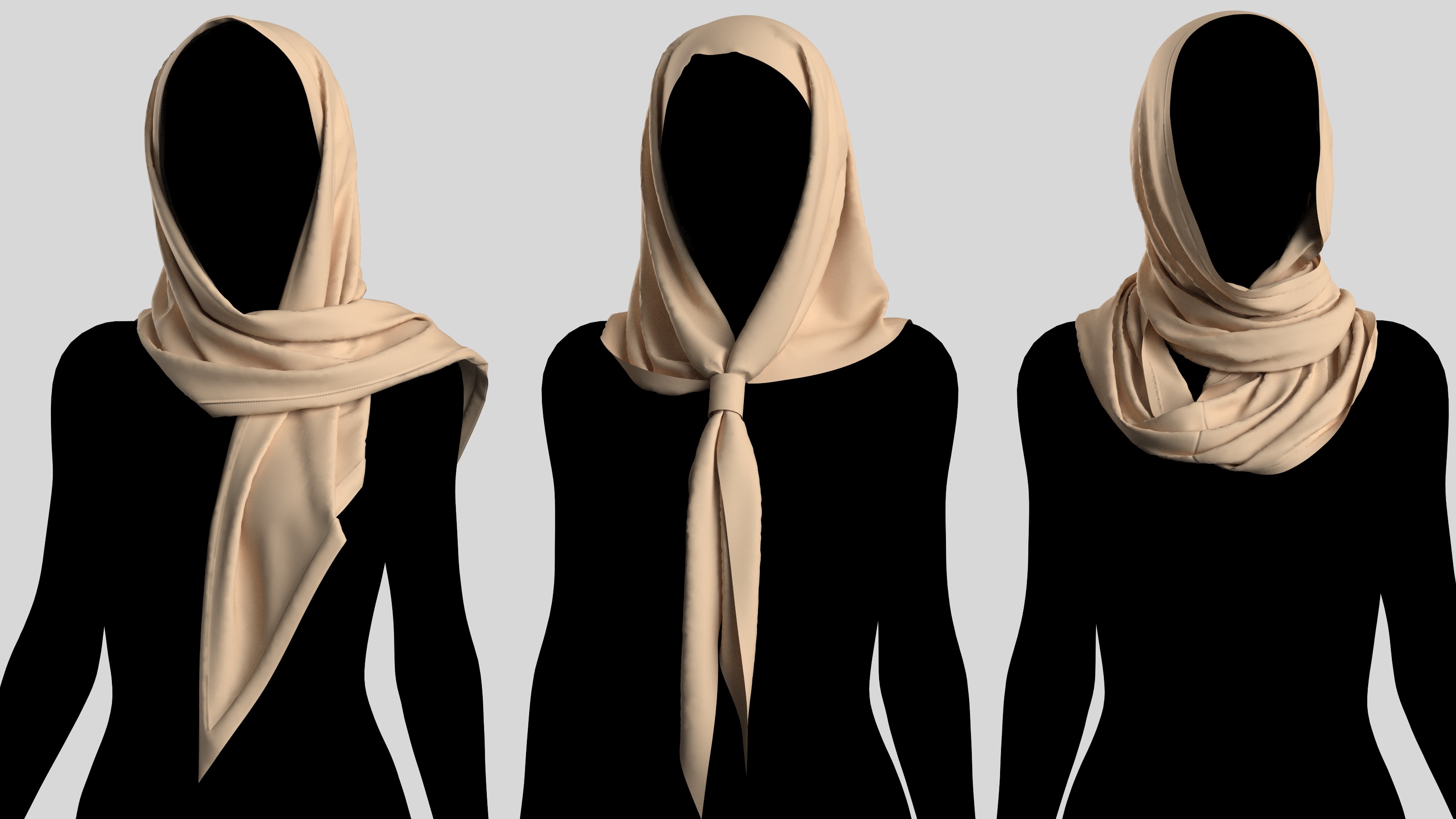 25 Types of Scarves 3D model | CGTrader