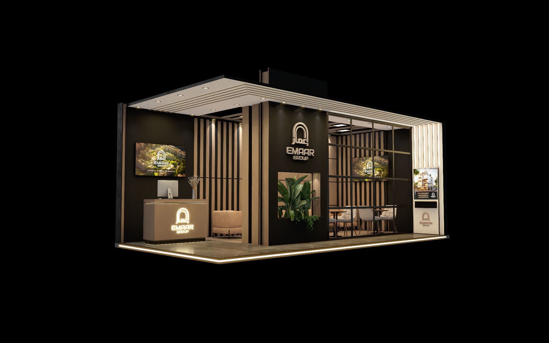 real estate Booth Exhibition Stand 3D model | CGTrader