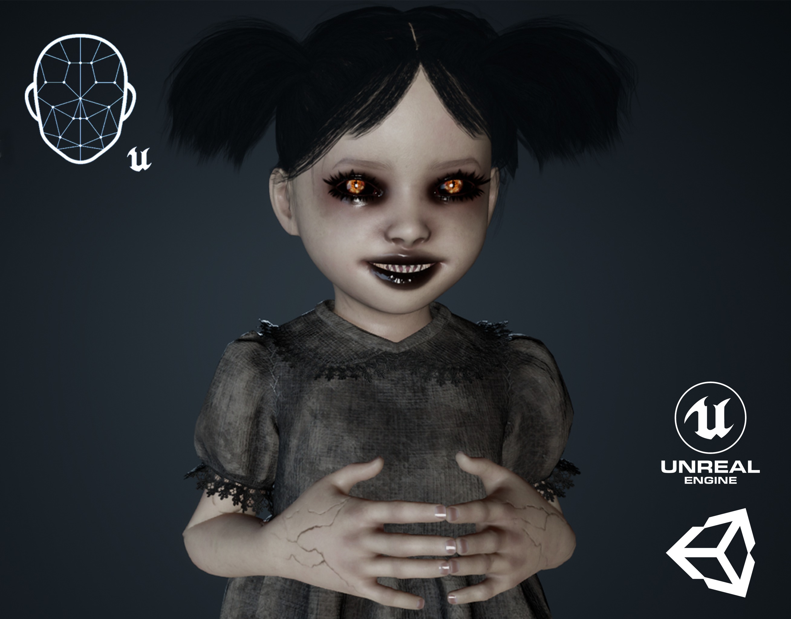 Demon Doll G1 Game-Ready free VR / AR / low-poly 3D model rigged | CGTrader
