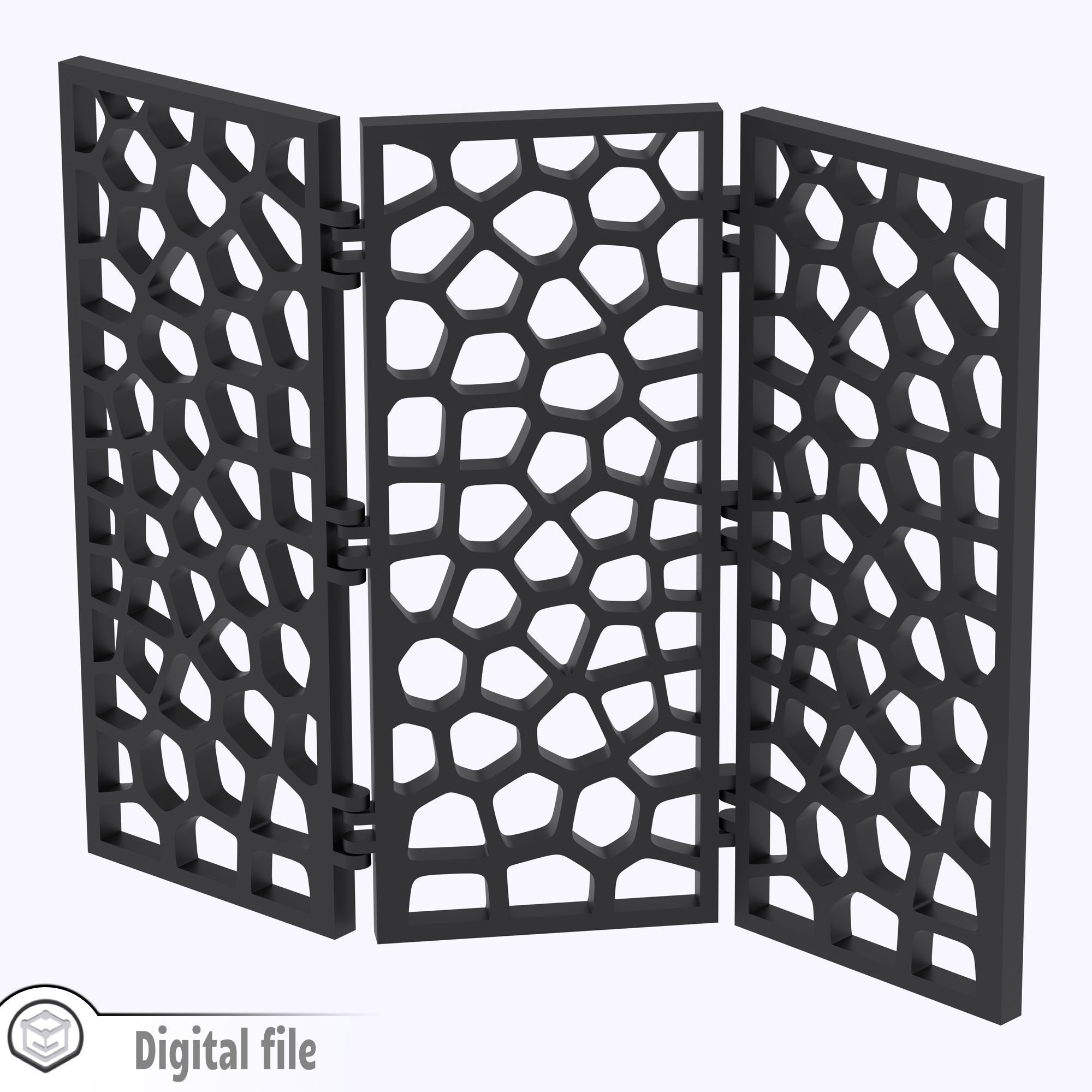 Room divider Voronoi print-in-place 3D model 3D printable | CGTrader