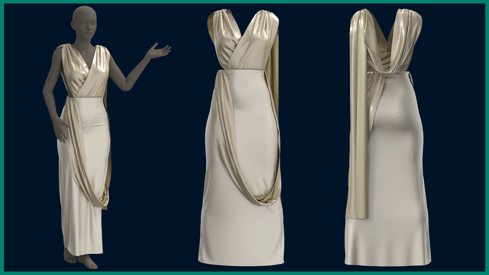 7 female Greek dress 3D model | CGTrader
