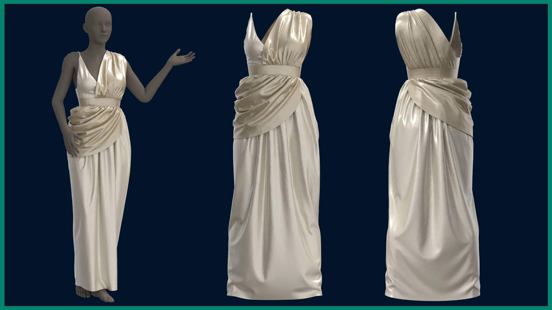 7 female Greek dress 3D model | CGTrader