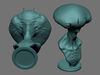 Free ALien Bust 3D STL free 3D model 3D printable | CGTrader