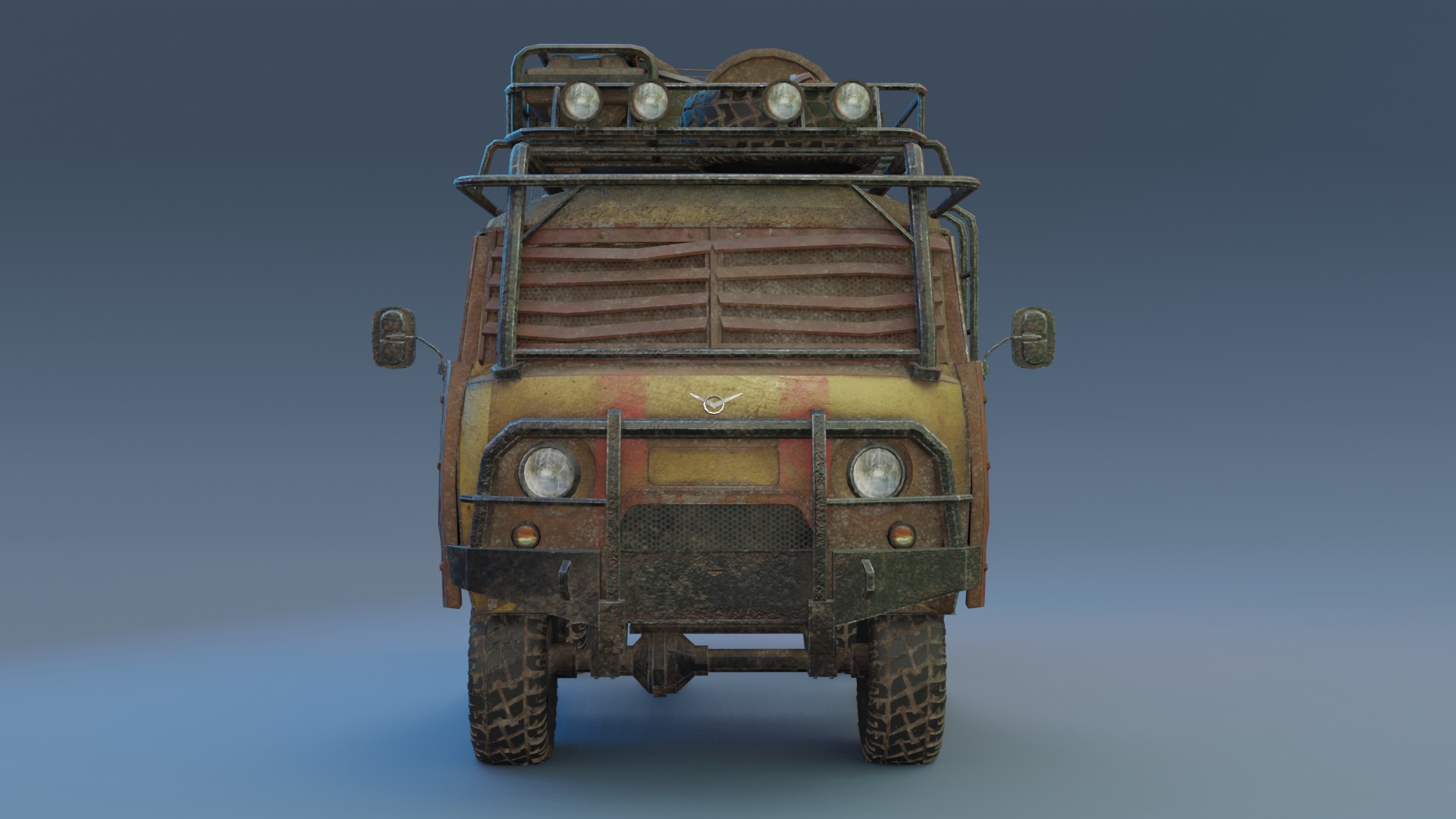 Post Apocalyptic UAZ free VR / AR / low-poly 3D model | CGTrader
