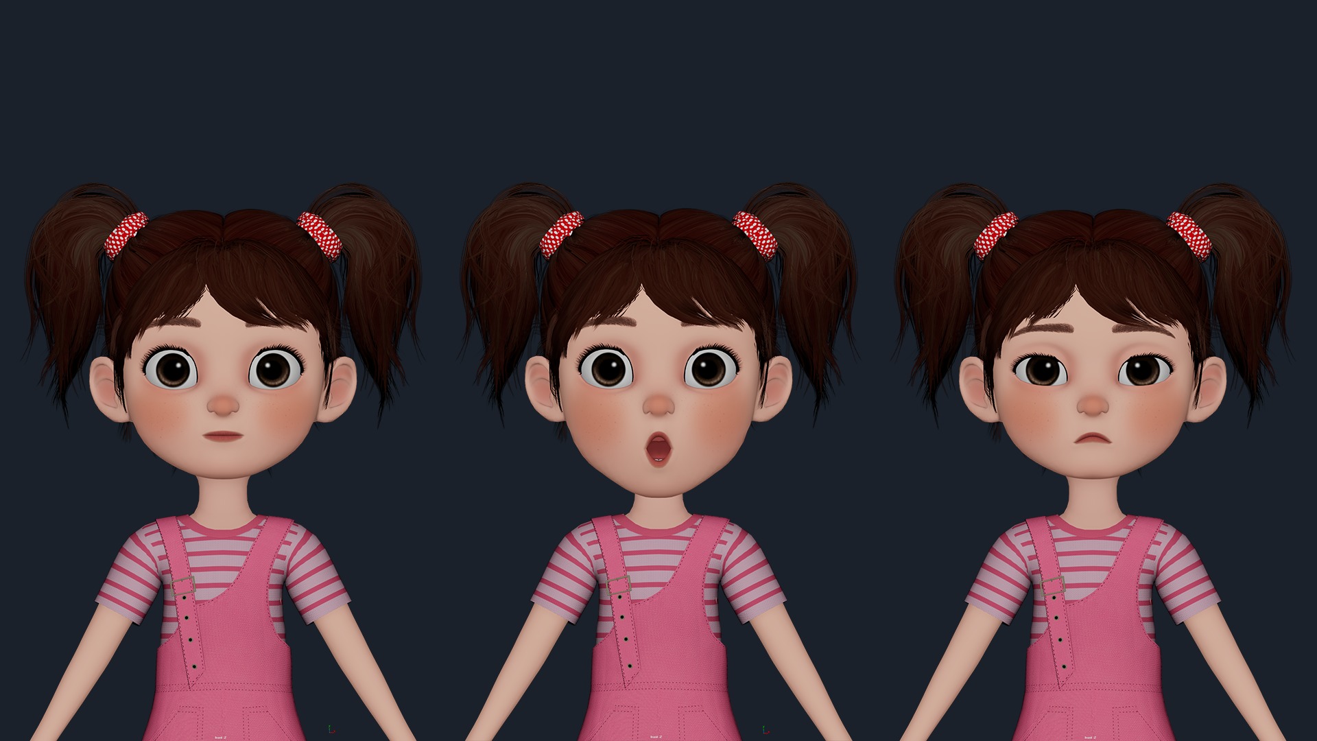 3D Model Collection CARTOON KIDS - RIGGED CHILD VR / AR / low-poly ...