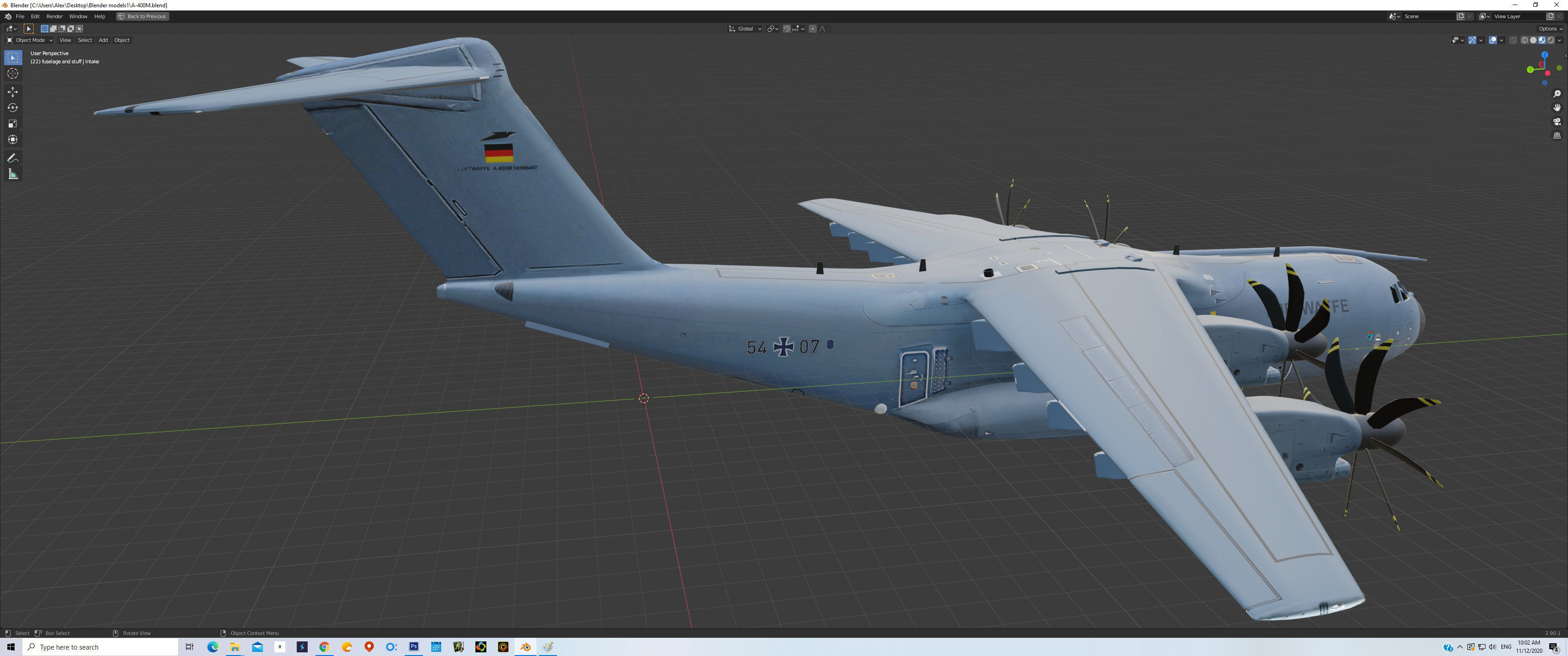 A 400M aircraft free 3D model | CGTrader