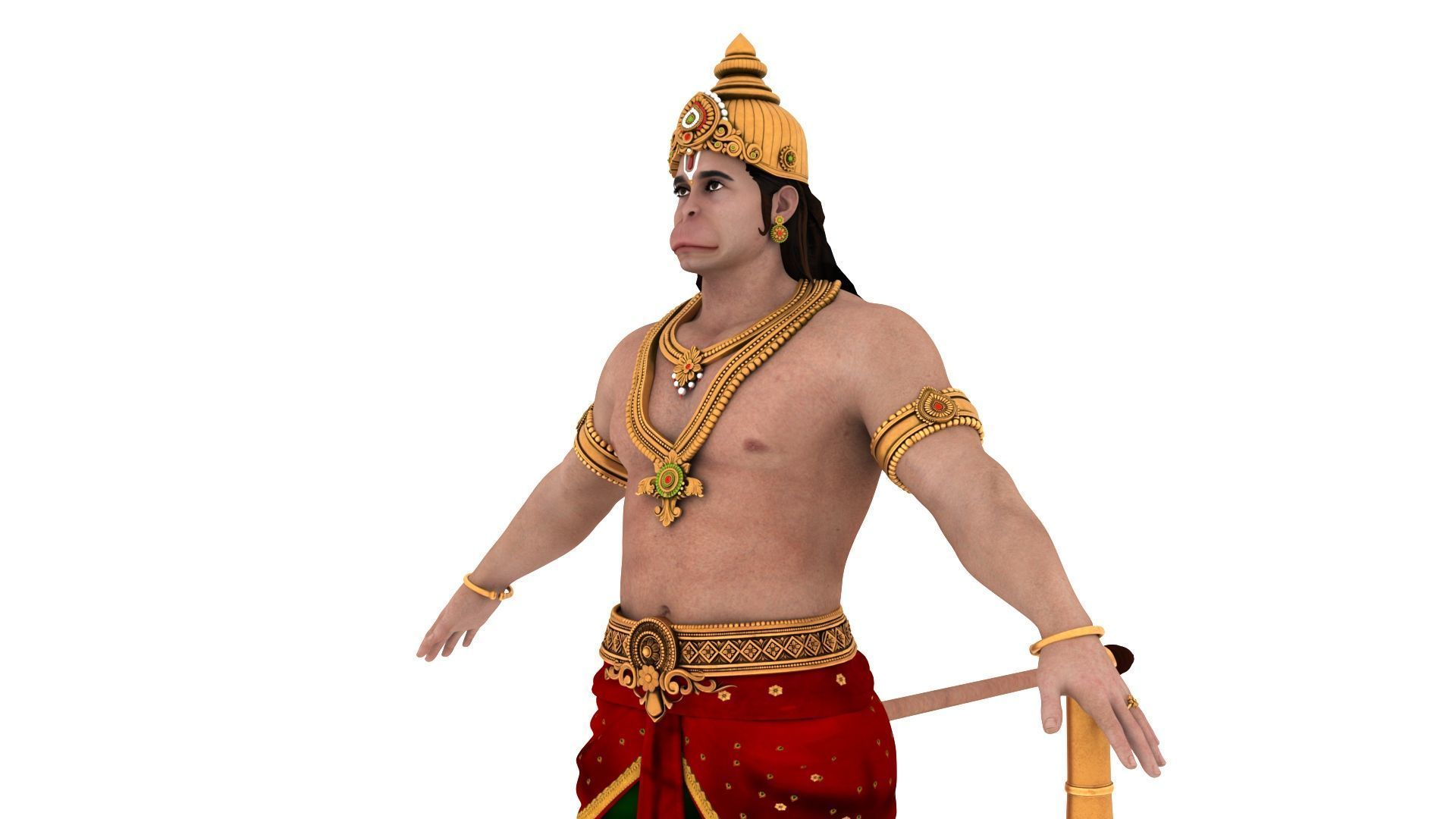 Hanuman t pose 3D model | CGTrader