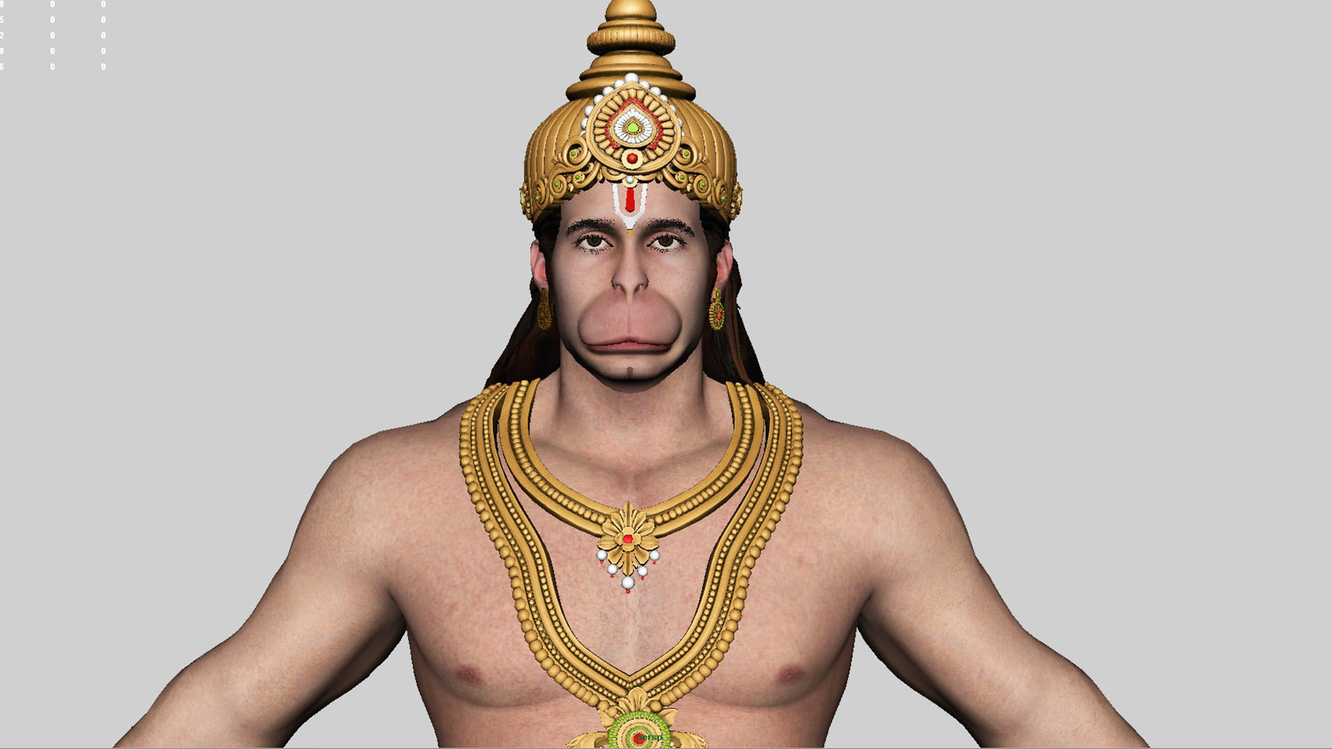 Hanuman t pose 3D model | CGTrader