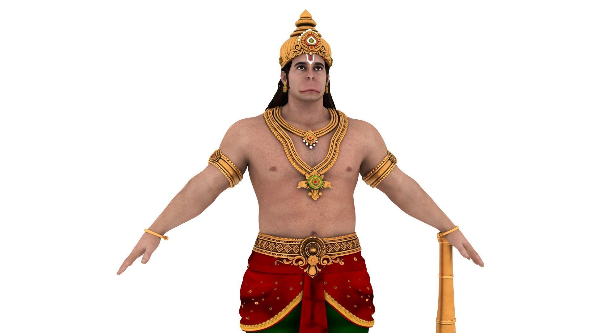 Hanuman t pose 3D model | CGTrader