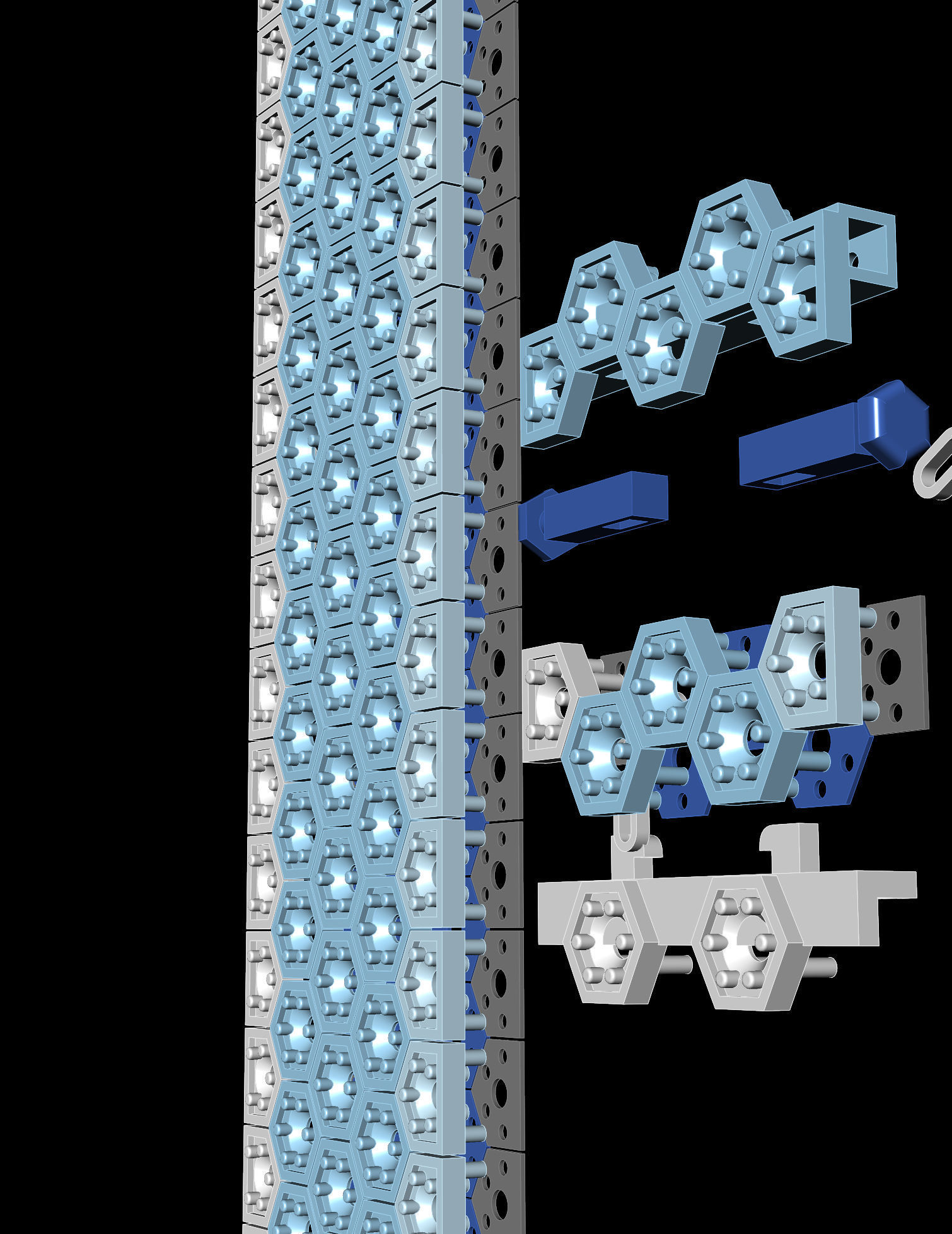 Italian hexagon bracelet CAD file 3D model 3D printable | CGTrader