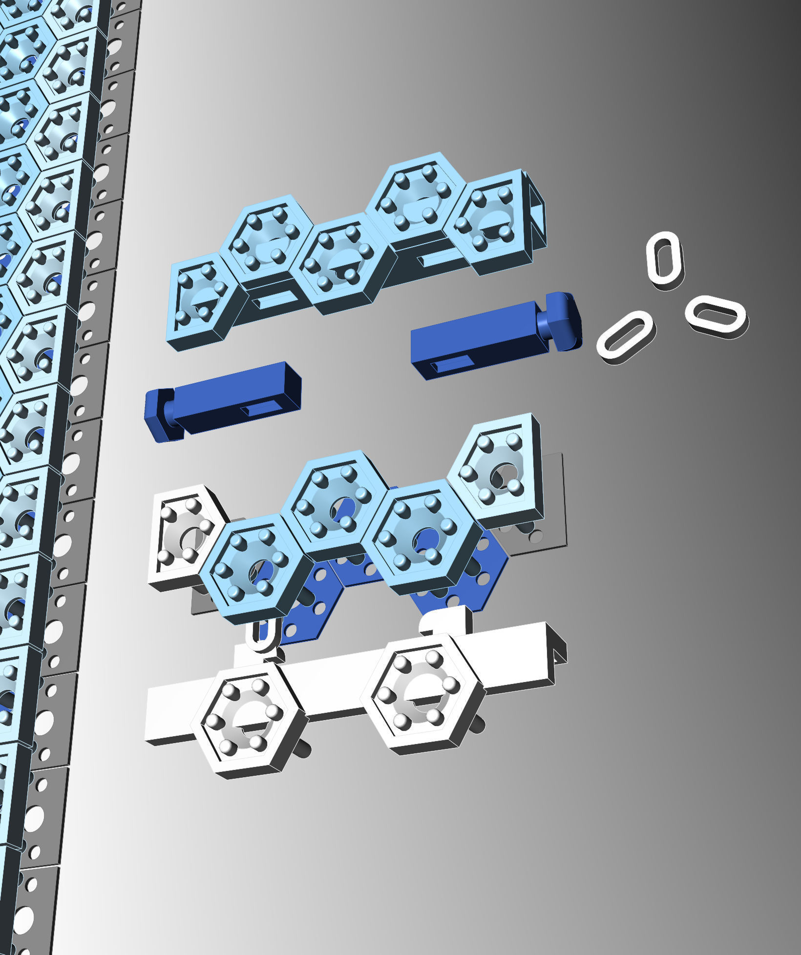 Italian hexagon bracelet CAD file 3D model 3D printable | CGTrader