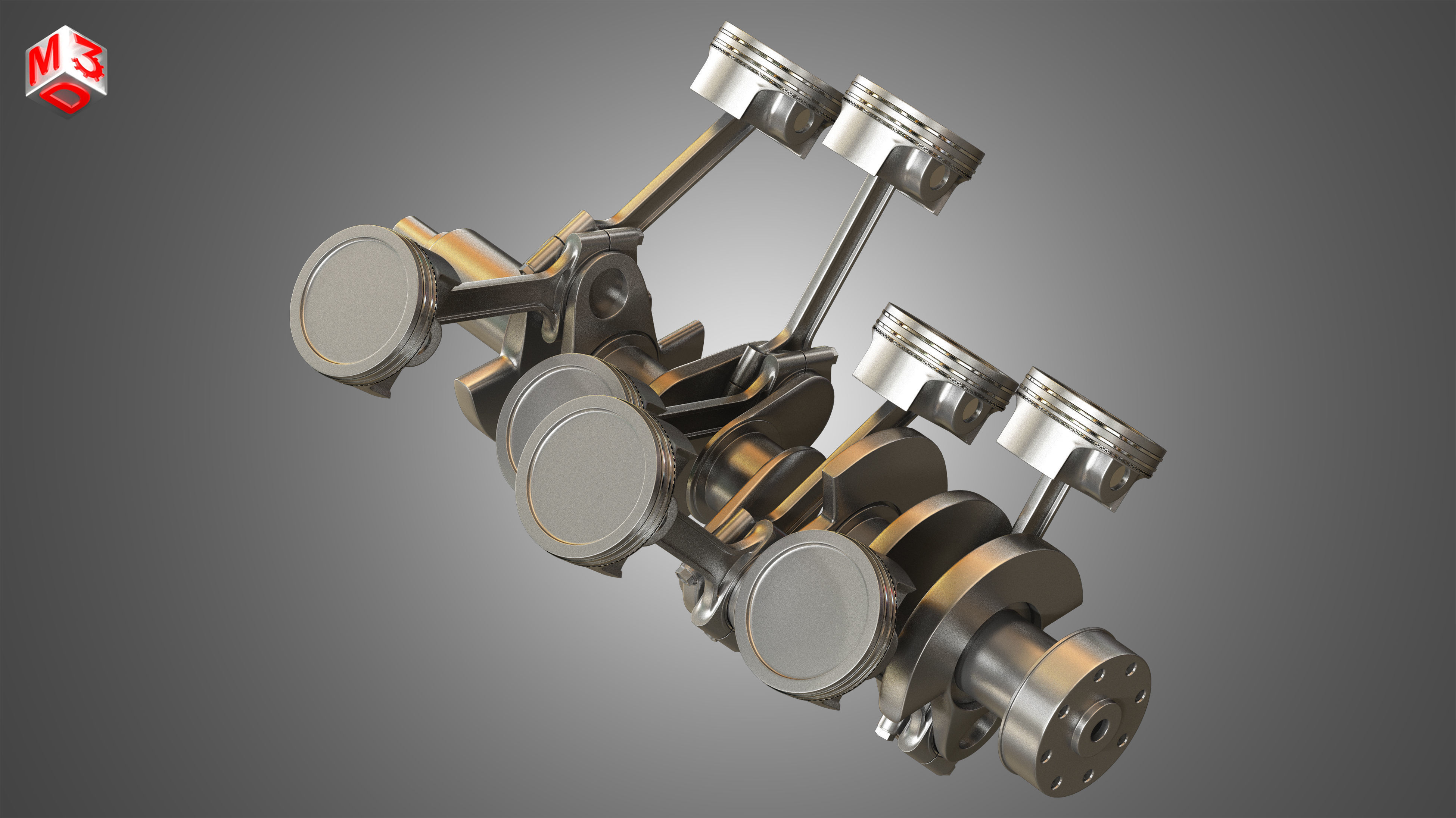 V8 supercharger Car Engine with Full Internal and External Parts 3D ...