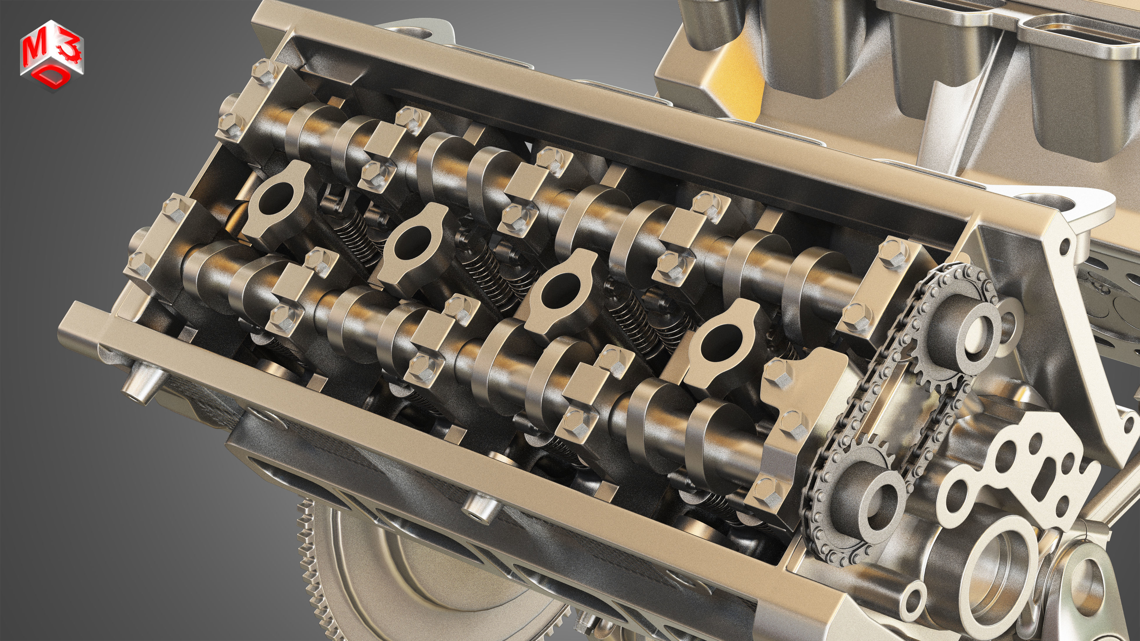 V8 supercharger Car Engine with Full Internal and External Parts 3D ...