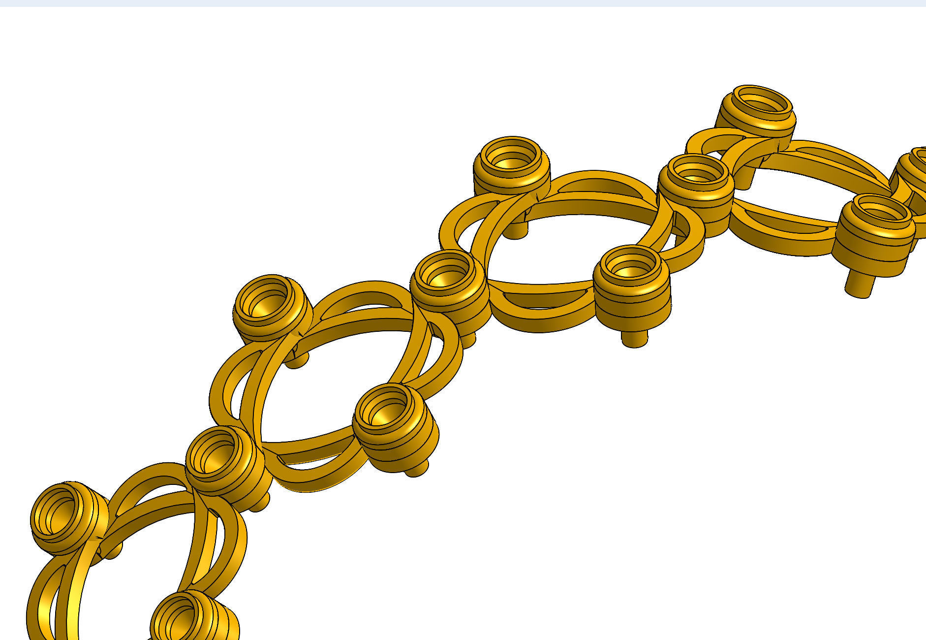 Bangle into ring cad file 3D model 3D printable | CGTrader