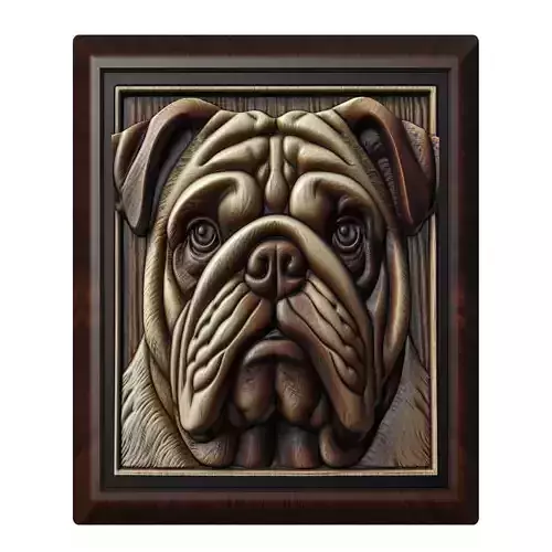 Dog Bulldog Animal 3D model 3D printable | CGTrader