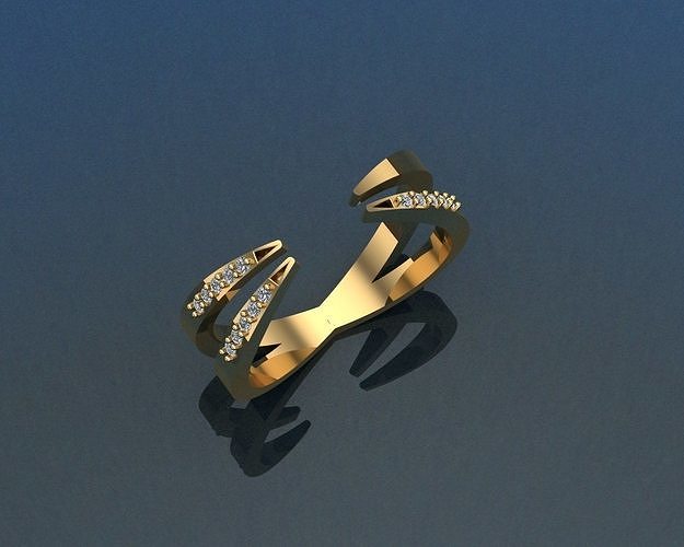 High Jewelry Diamond Cocktail Ring 3dm stl obj 3D print model free 3D ...