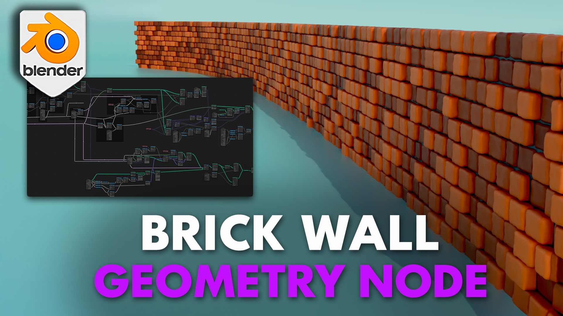 Blender 4 Geometry Node Brick Wall Generator 3D model | CGTrader
