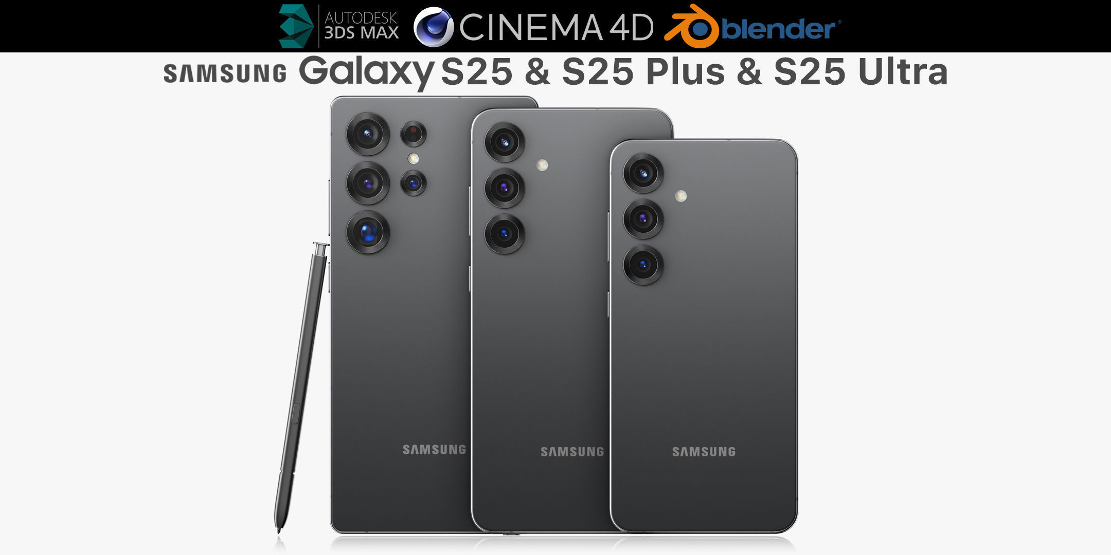 Samsung Galaxy S25 and S25 Plus and S25 Ultra v1 3D model | CGTrader