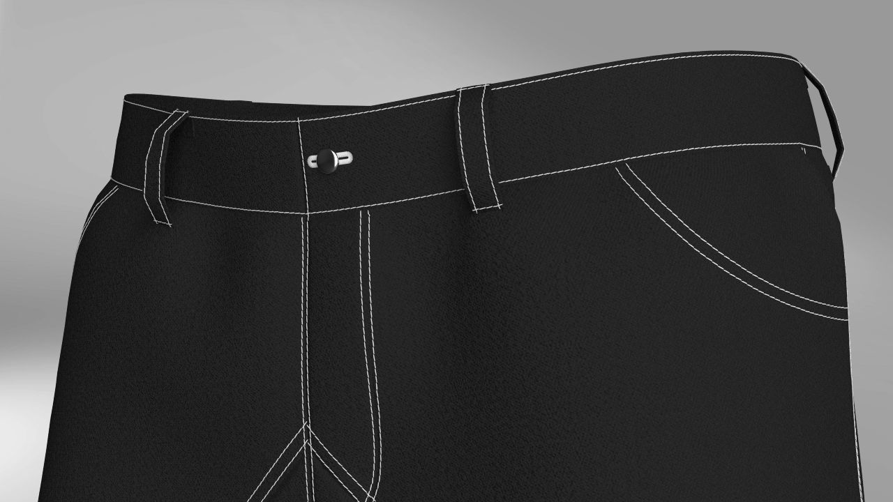 Baggy Pants Atypical CLO3D and Blender 3D model | CGTrader