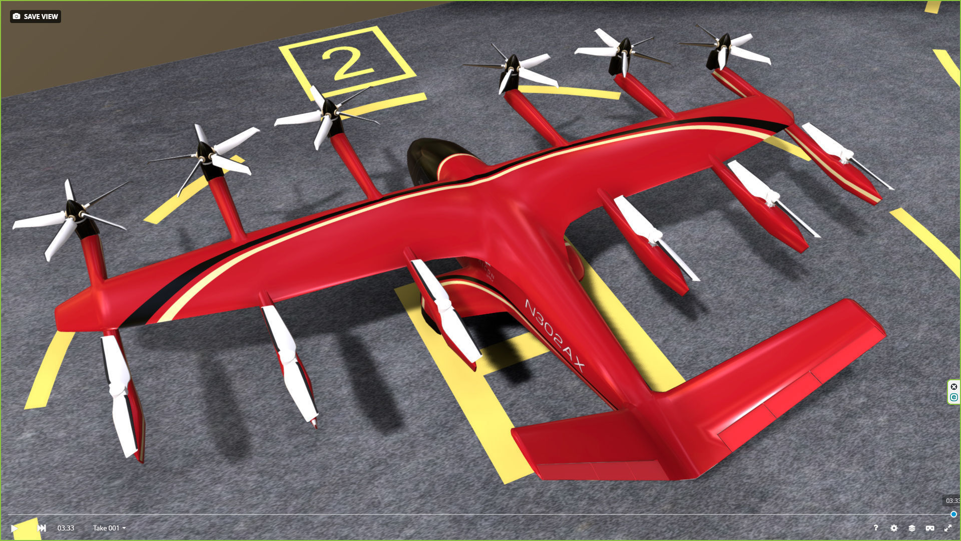 3D model Archer EVTOL 2 Livery VR / AR / low-poly | CGTrader