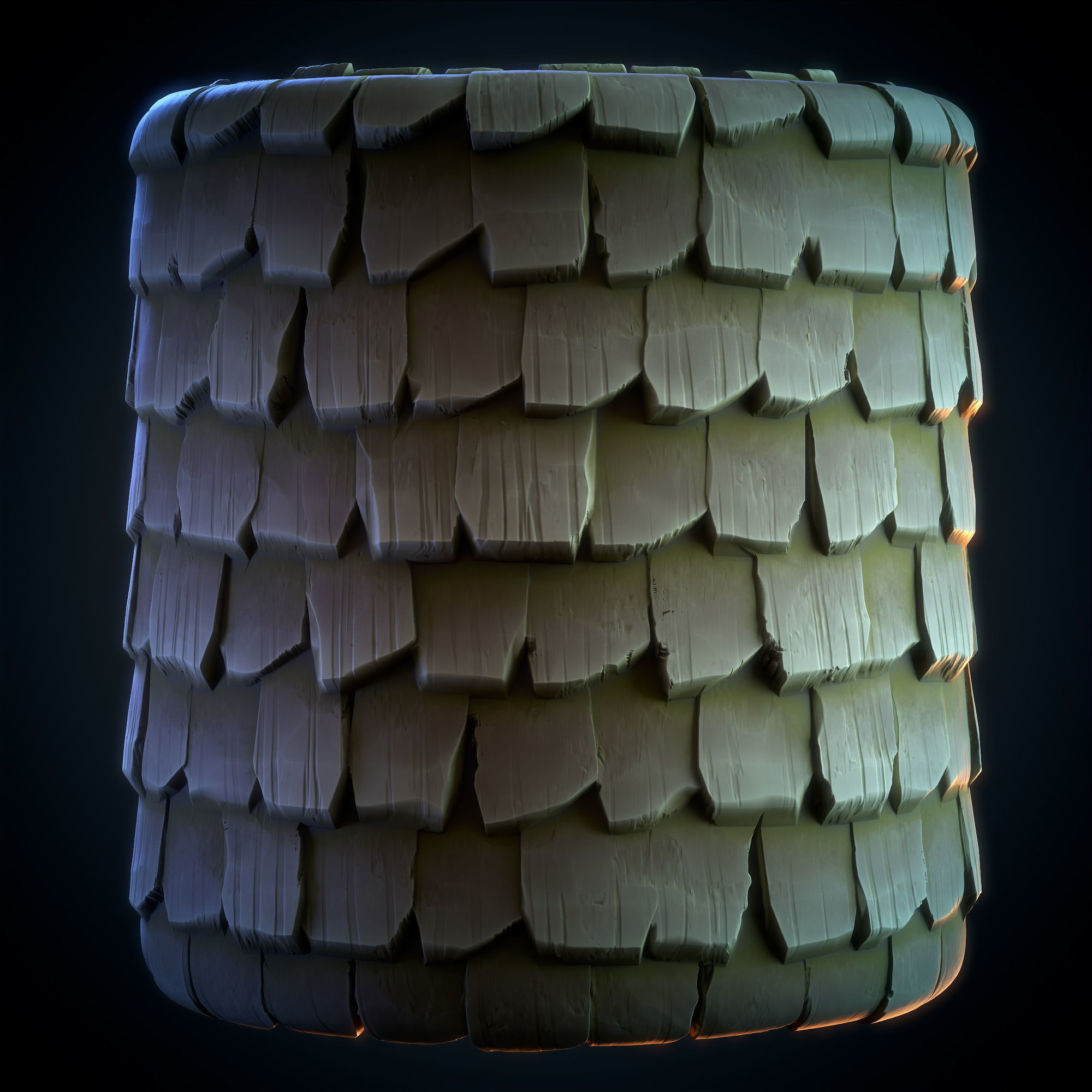 Roof tiles Stylized - VOL 03 - SBsar - Maps Texture | CGTrader