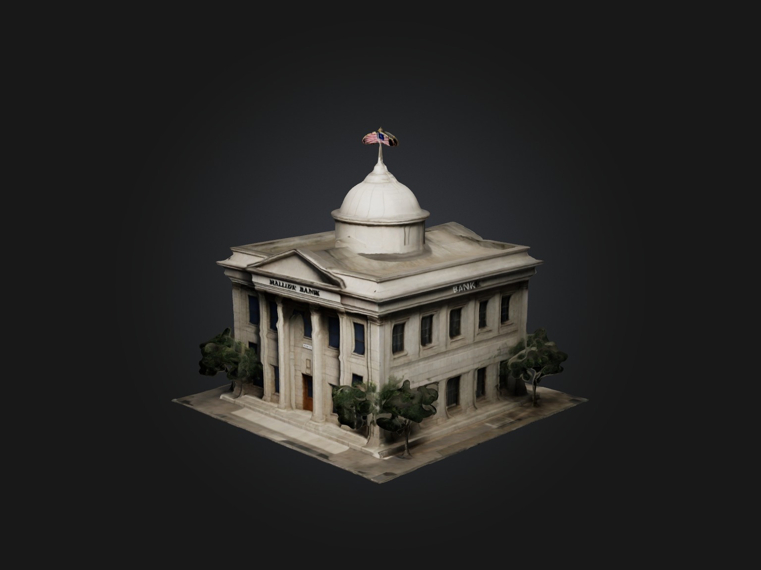3D model Realistic Bank Model VR / AR / low-poly | CGTrader