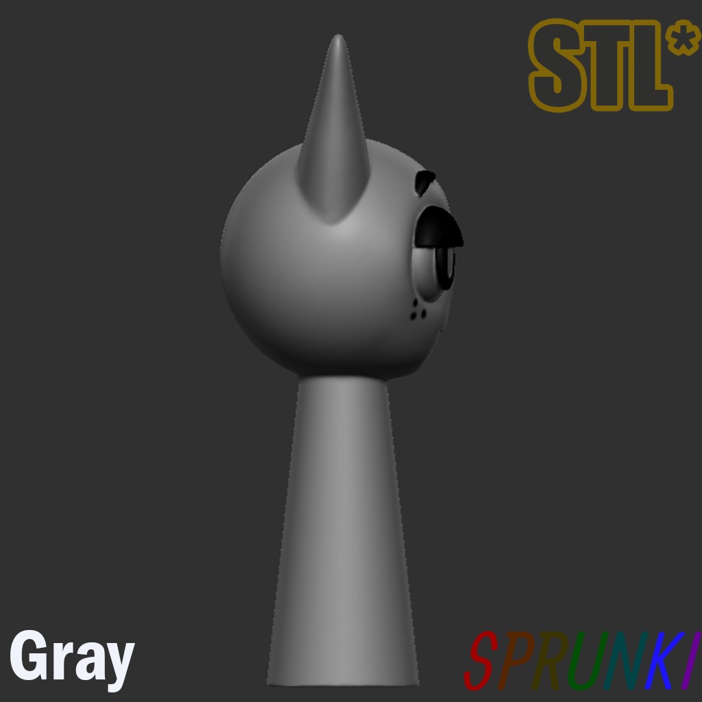 Sprunki Incredibox Gray STL 3D Character Fanart 3D model 3D printable ...