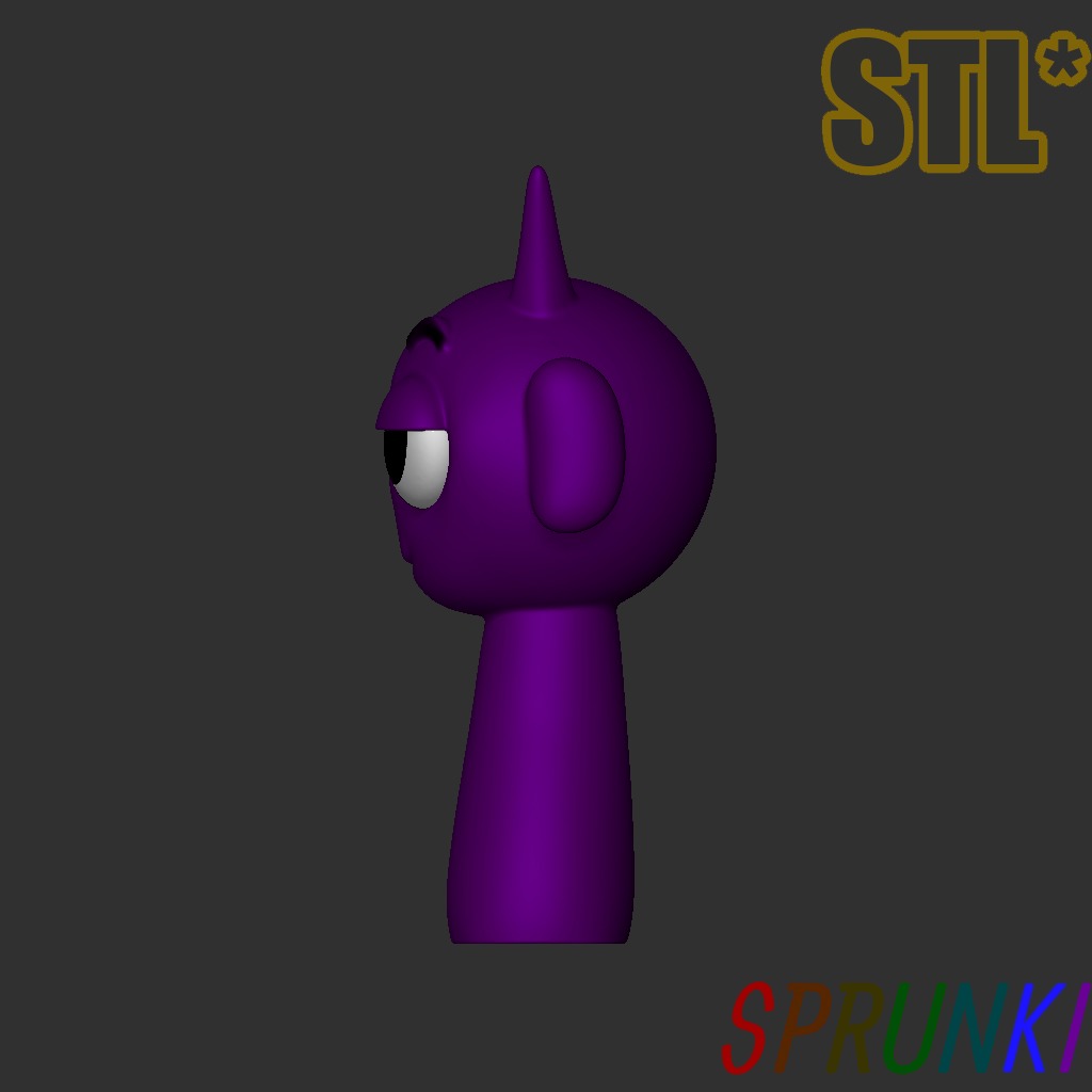 Sprunki Incredibox Purple STL 3D Character Fanart 3D model 3D printable ...