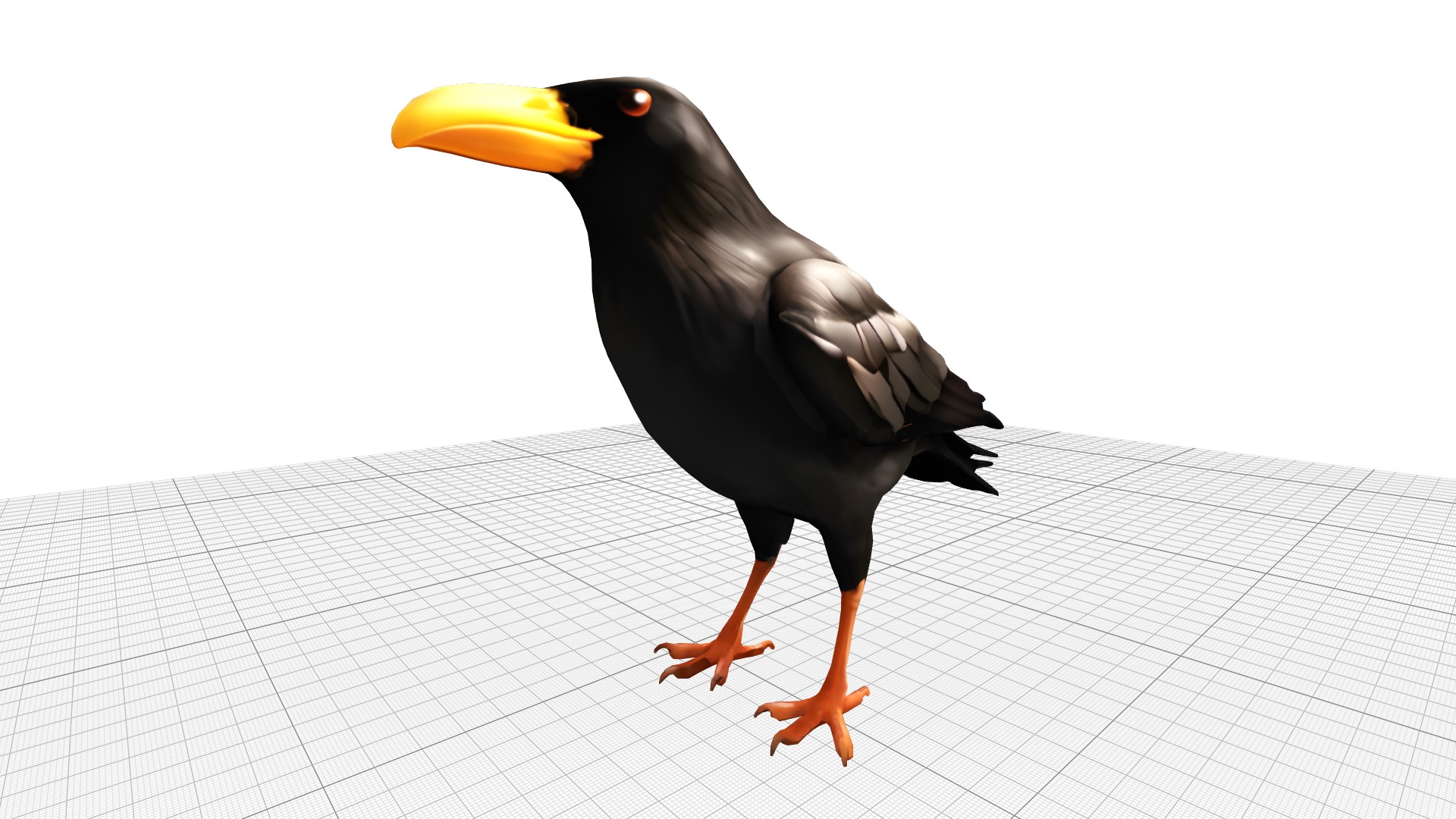3D model Black Raven Crow VR / AR / low-poly | CGTrader