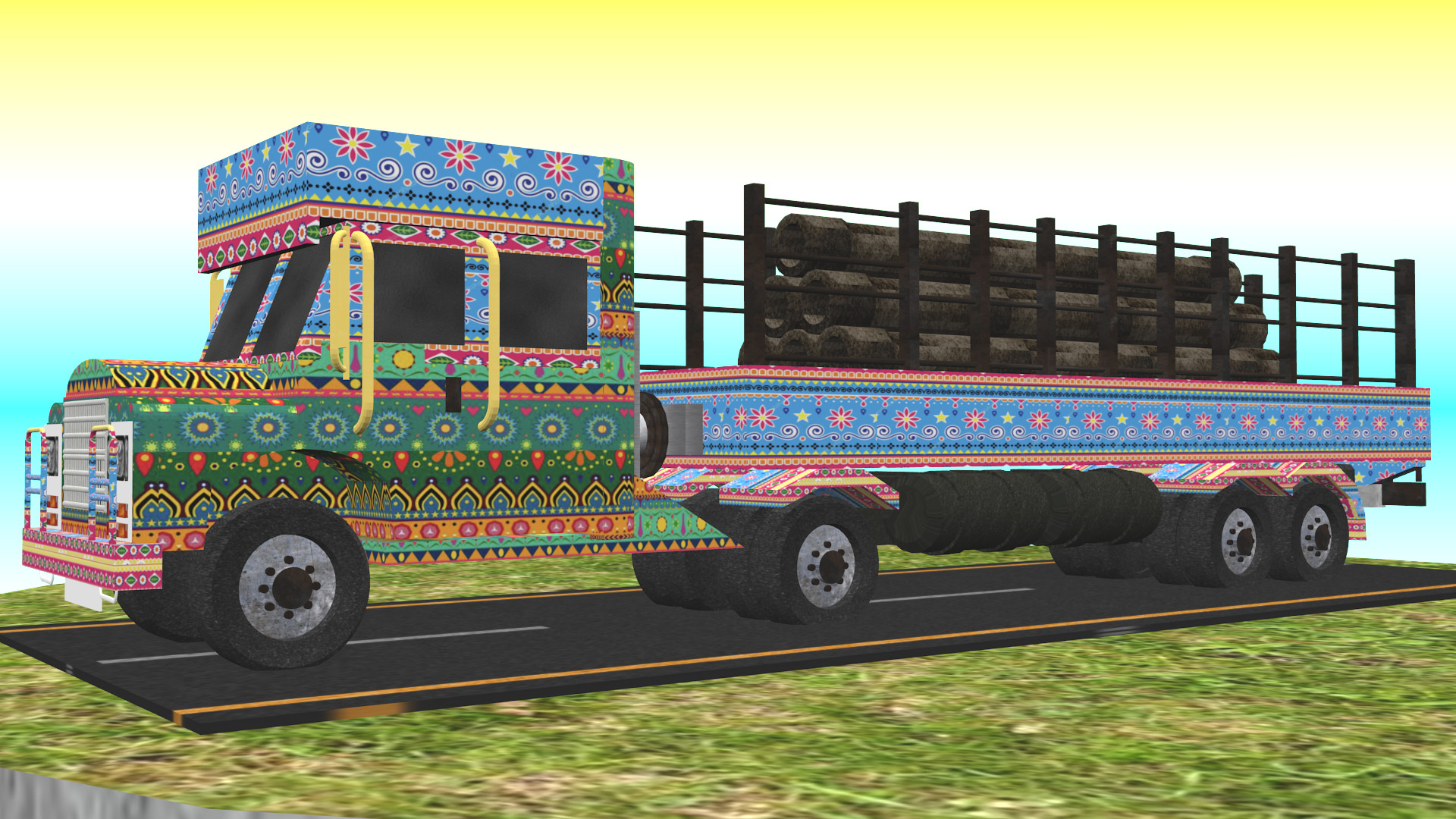 3D model Indian Truck Model 8 VR / AR / low-poly | CGTrader