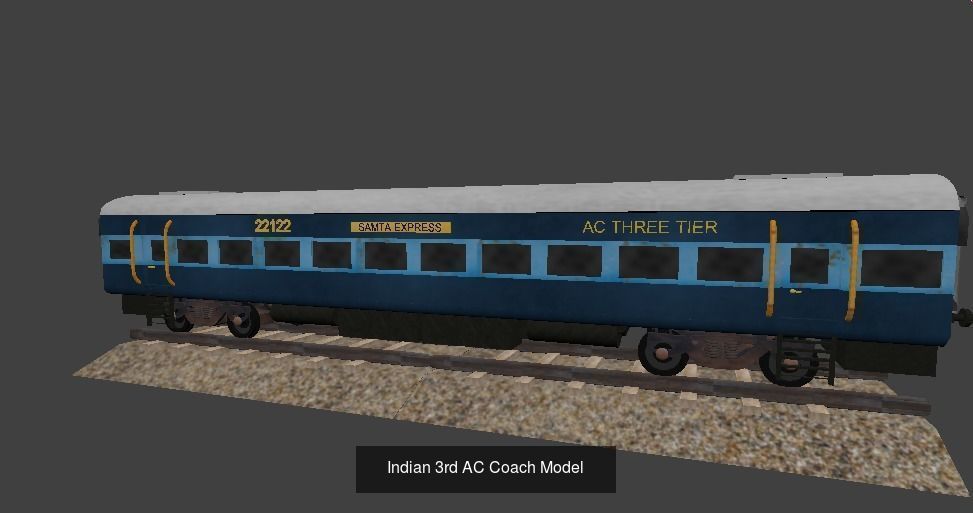 Indian Train Coaches 3D Model Collection | CGTrader