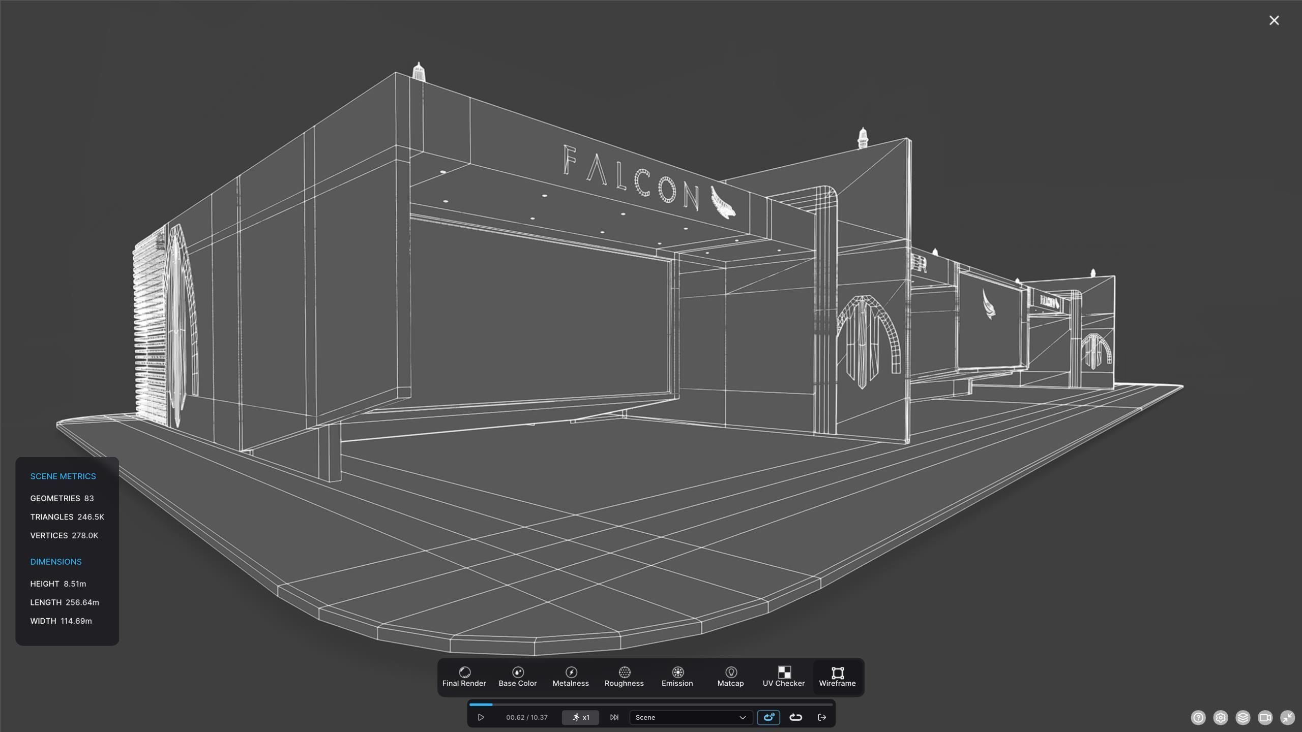 3D model G0051 Virtual-Reality 3D Scene Archer Evtol Heliport VR ...