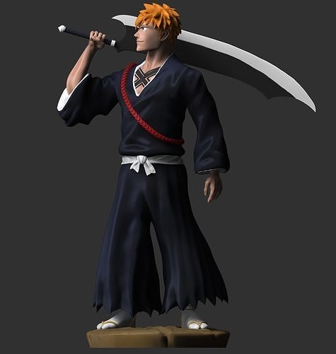 Kurosaki Ichigo from Bleach free 3D model 3D printable | CGTrader