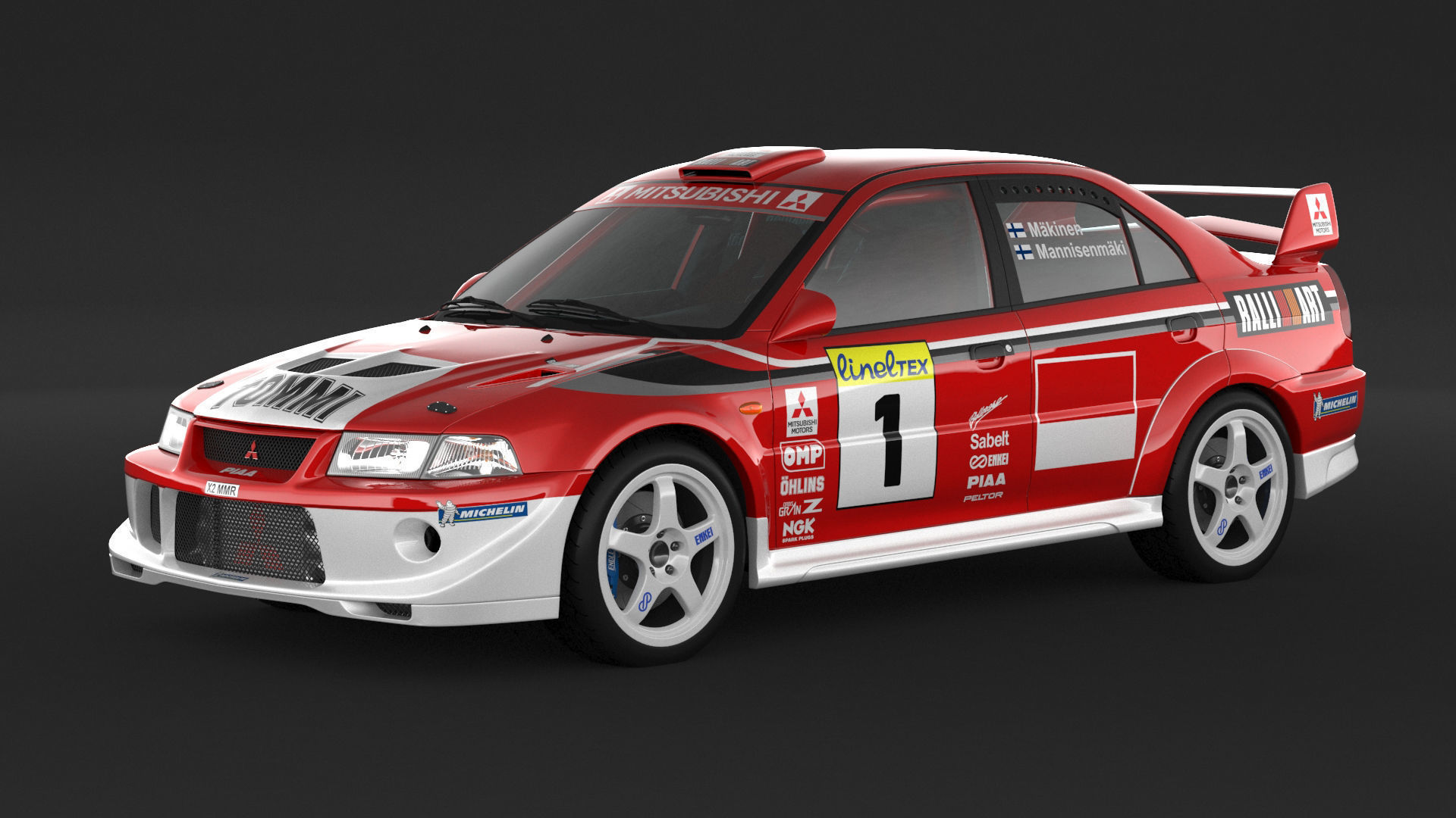 Mitsubishi Lancer Evolution 6 Tme Rally Car 3D model | CGTrader