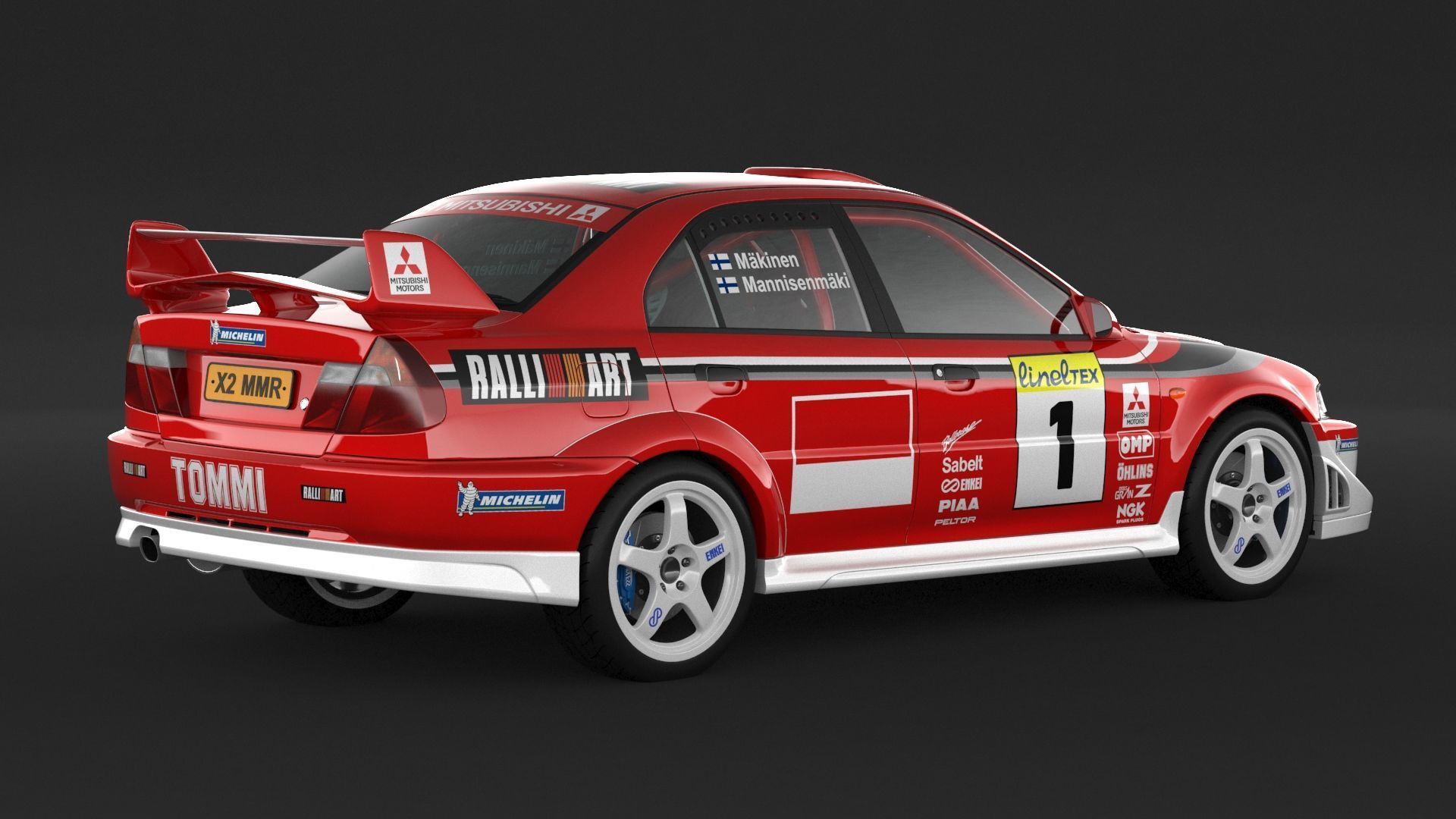 Mitsubishi Lancer Evolution 6 Tme Rally Car 3D model | CGTrader
