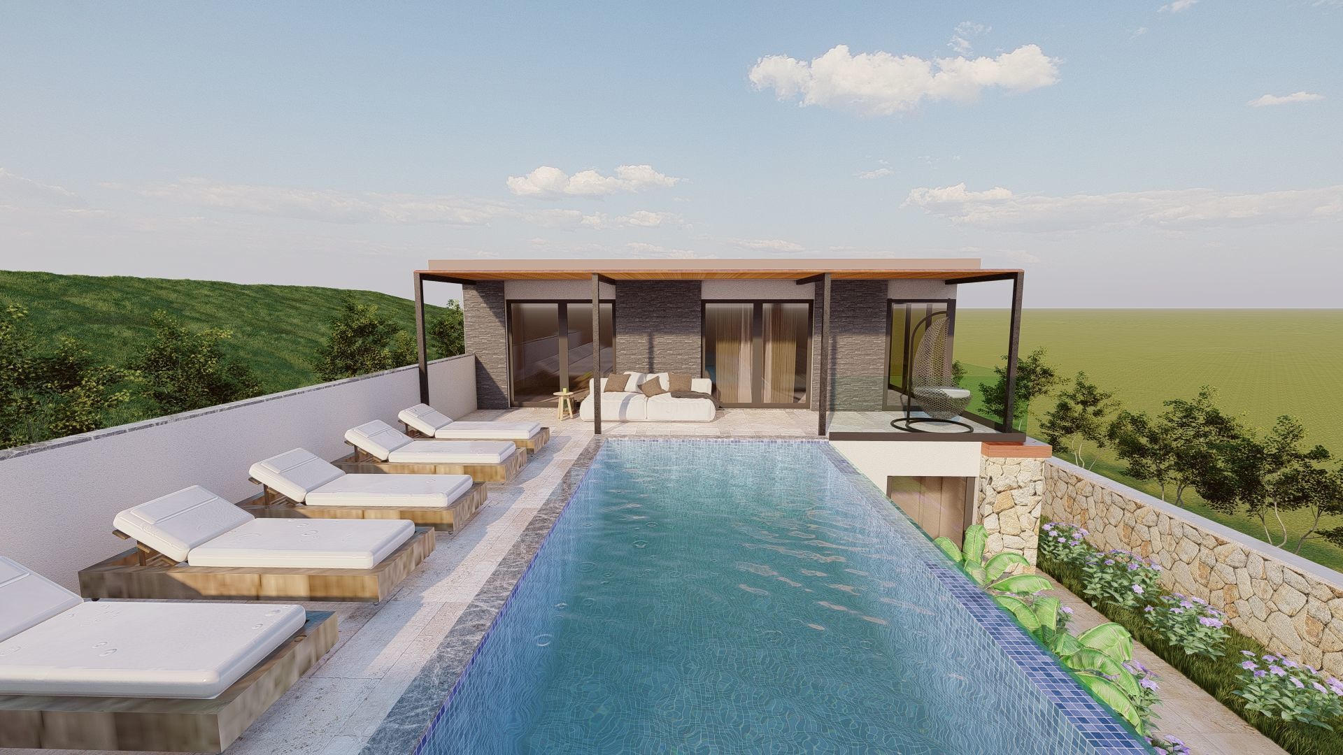 villa pool renevation lumion sketchup 3D model | CGTrader