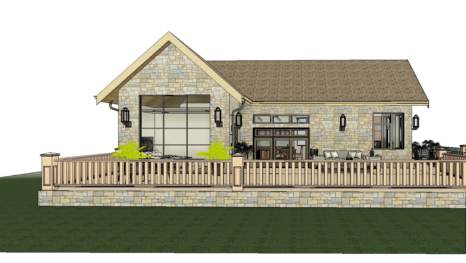 2 Bedroom Farmhouse House Plan 3D model | CGTrader